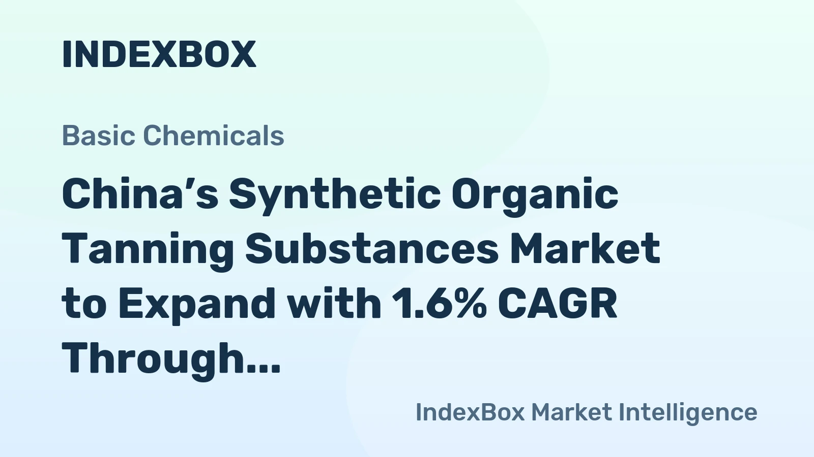 China’s Synthetic Organic Tanning Substances Market to Expand with 1.6% CAGR Through 2035