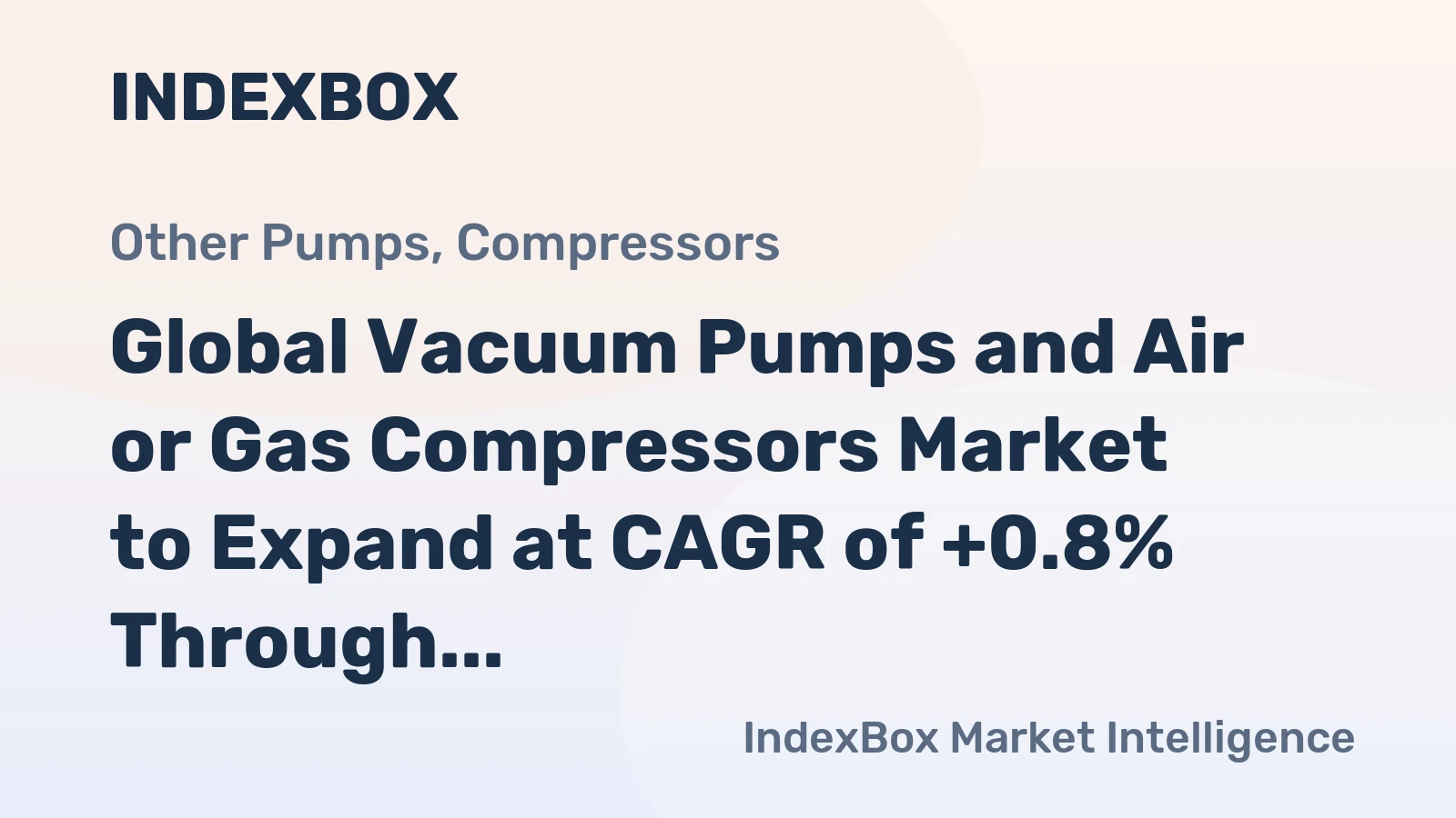 Global Vacuum Pumps and Air or Gas Compressors Market to Expand at CAGR of +0.8% Through 2035