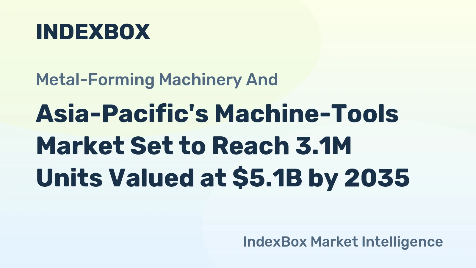Asia-Pacific's Machine-Tools Market Set to Reach 3.1M Units Valued at $5.1B by 2035