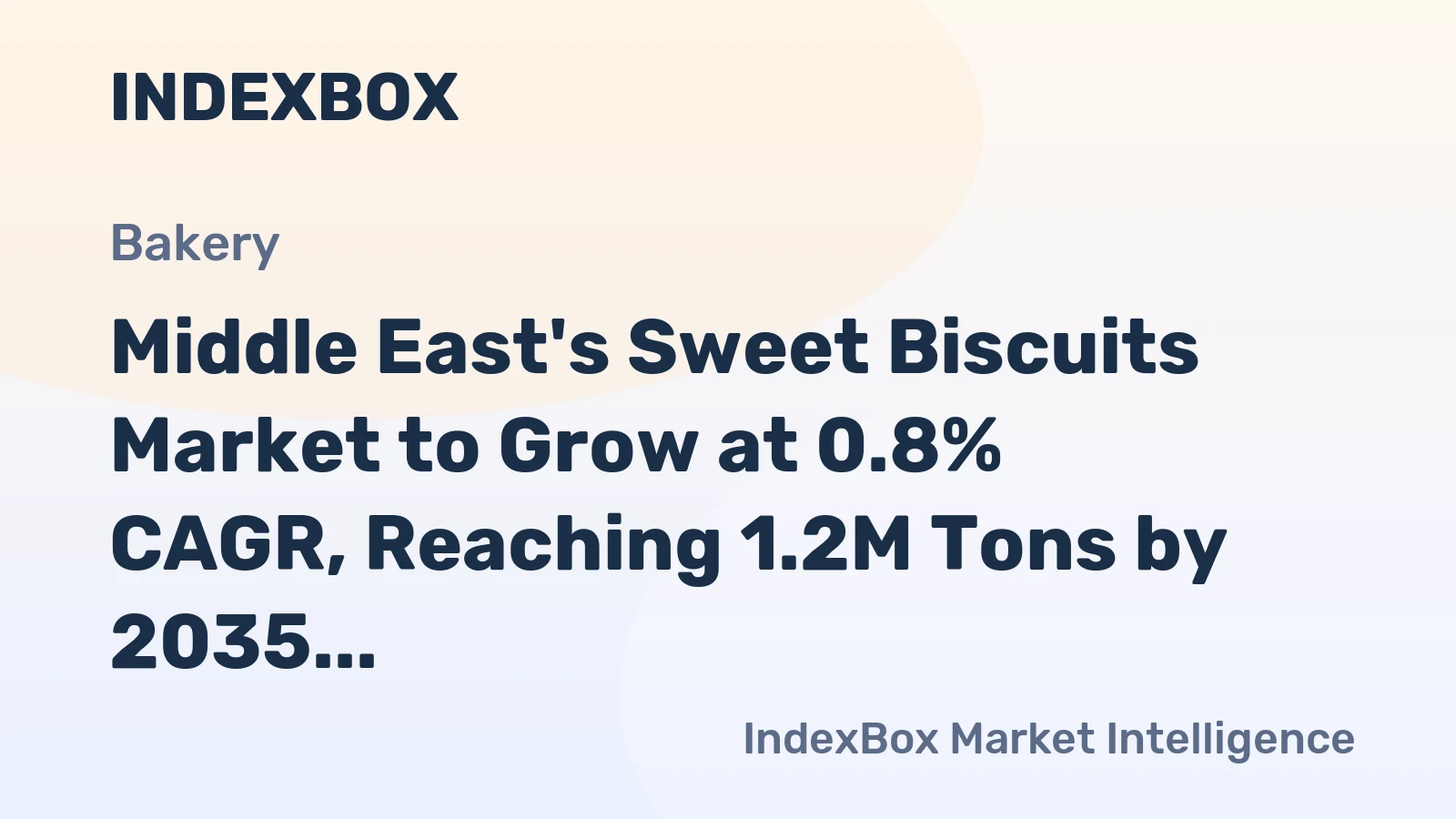 Middle East's Sweet Biscuits Market to Grow at 0.8% CAGR, Reaching 1.2M Tons by 2035