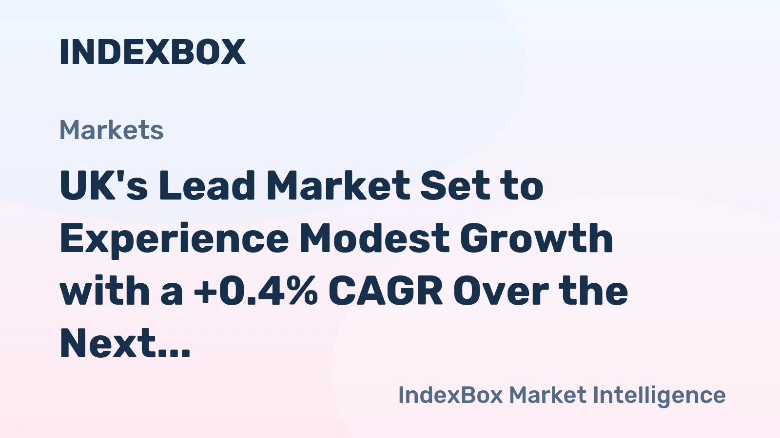 UK's Lead Market Set to Experience Modest Growth with a +0.4% CAGR Over the Next Decade