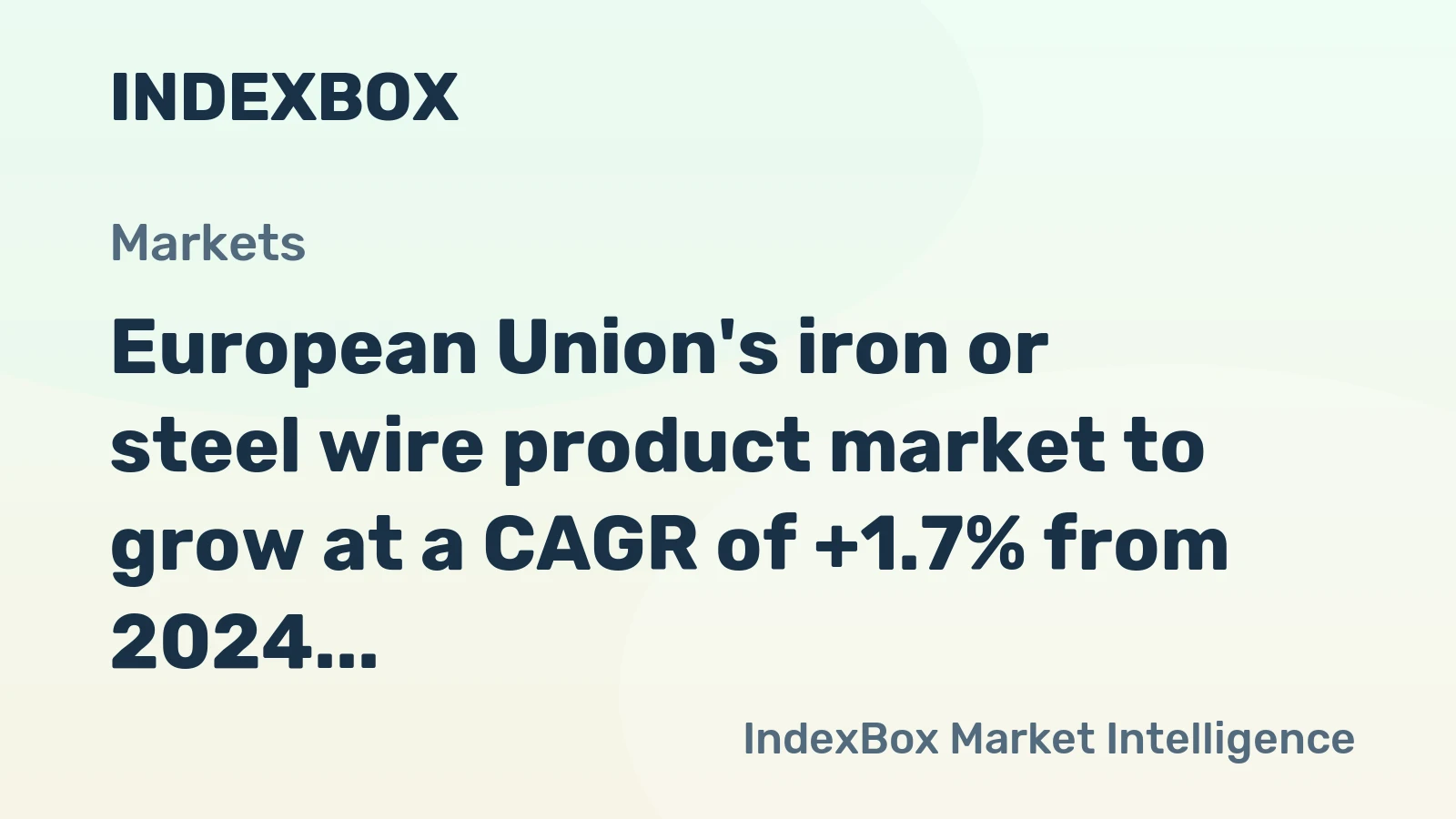 European Union's iron or steel wire product market to grow at a CAGR of +1.7% from 2024 to 2035, reaching $3.4B in value by the end of the period