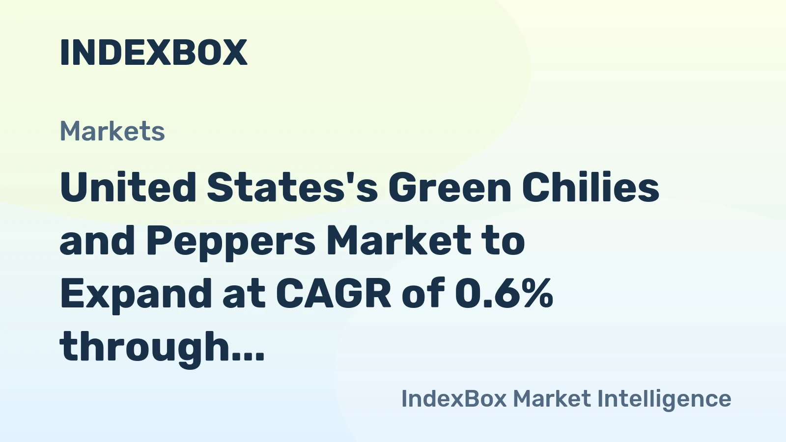 United States's Green Chilies and Peppers Market to Expand at CAGR of 0.6% through 2035, Reaching 1.9M tons in Volume and $3.1B in Value