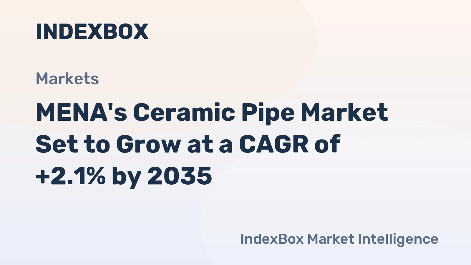 MENA's Ceramic Pipe Market Set to Grow at a CAGR of +2.1% by 2035