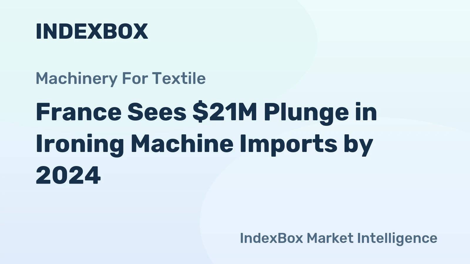 France Sees $21M Plunge in Ironing Machine Imports by 2024