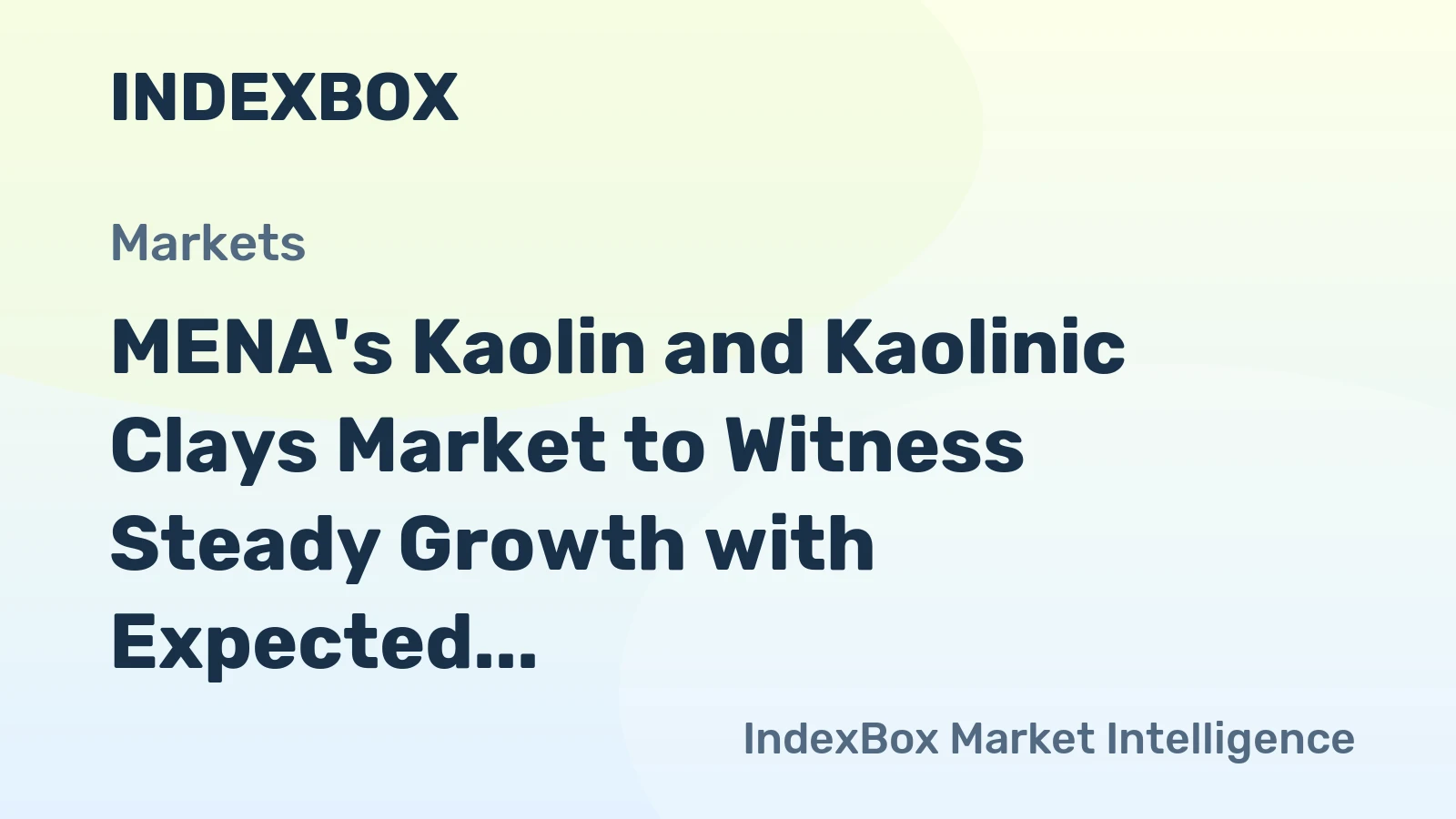 MENA's Kaolin and Kaolinic Clays Market to Witness Steady Growth with Expected CAGR of +0.9% from 2024 to 2035