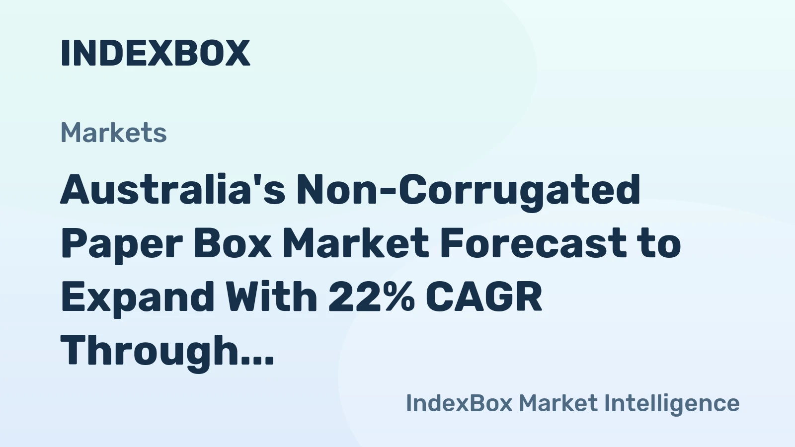 Australia's Non-Corrugated Paper Box Market Forecast to Expand With 22% CAGR Through 2035