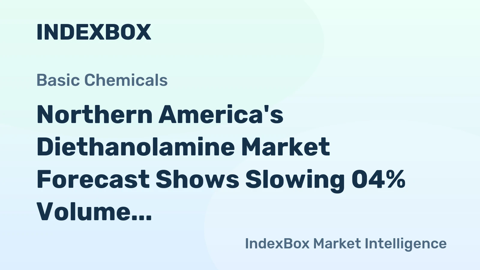 Northern America's Diethanolamine Market Forecast Shows Slowing 04% Volume CAGR Through 2035