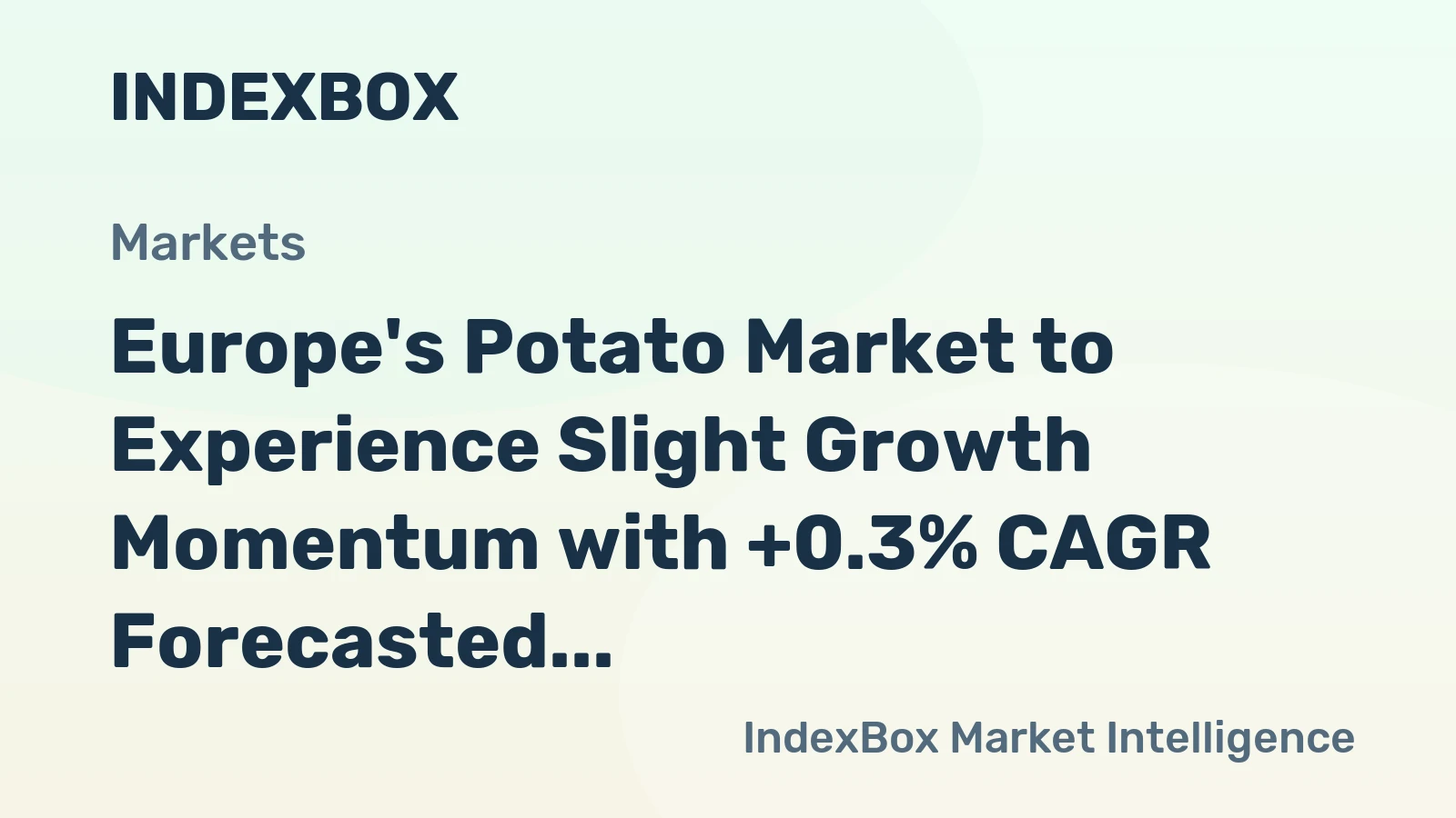 Europe's Potato Market to Experience Slight Growth Momentum with +0.3% CAGR Forecasted from 2024-2035