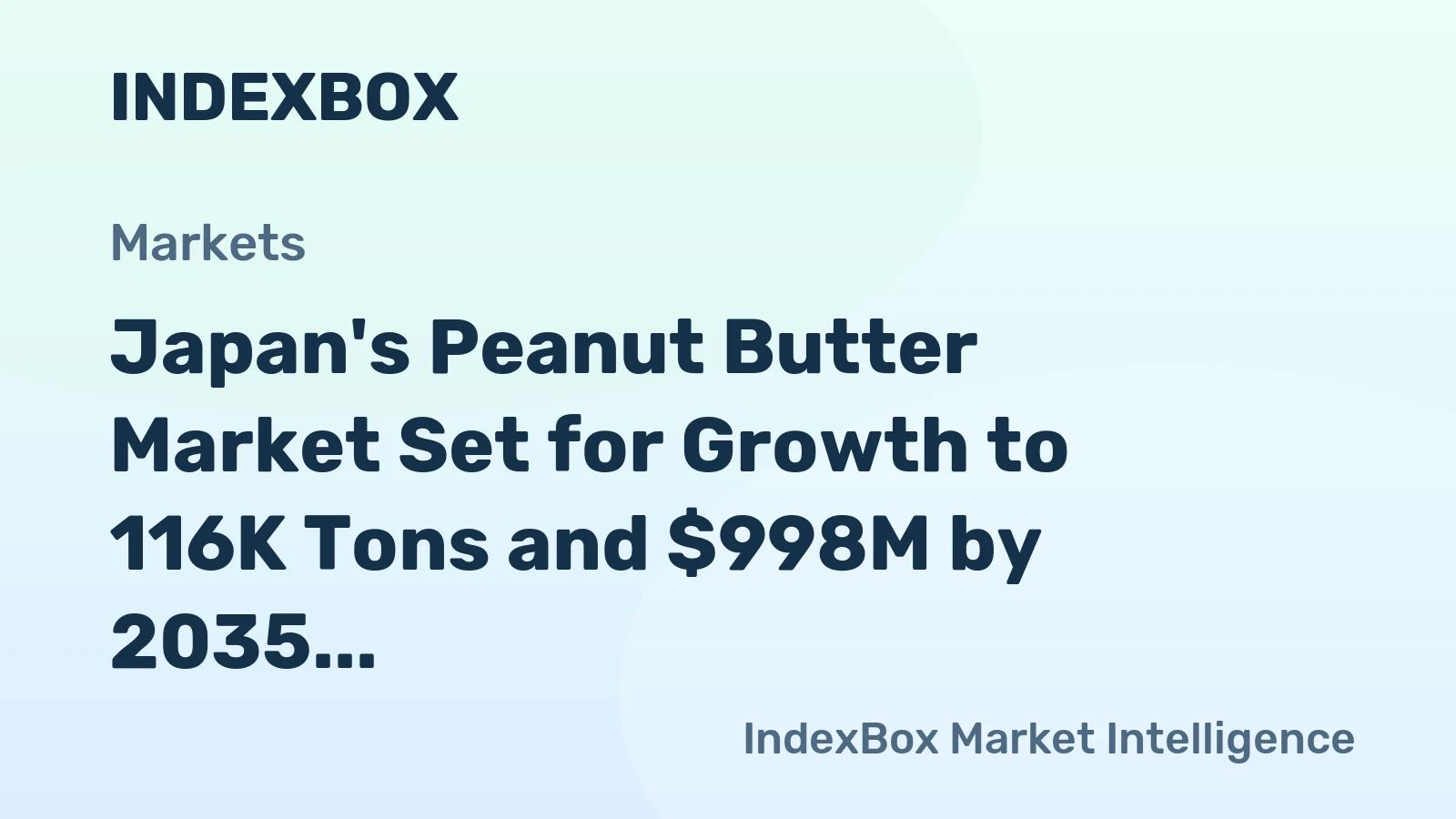 Japan's Peanut Butter Market Set for Growth to 116K Tons and $998M by 2035