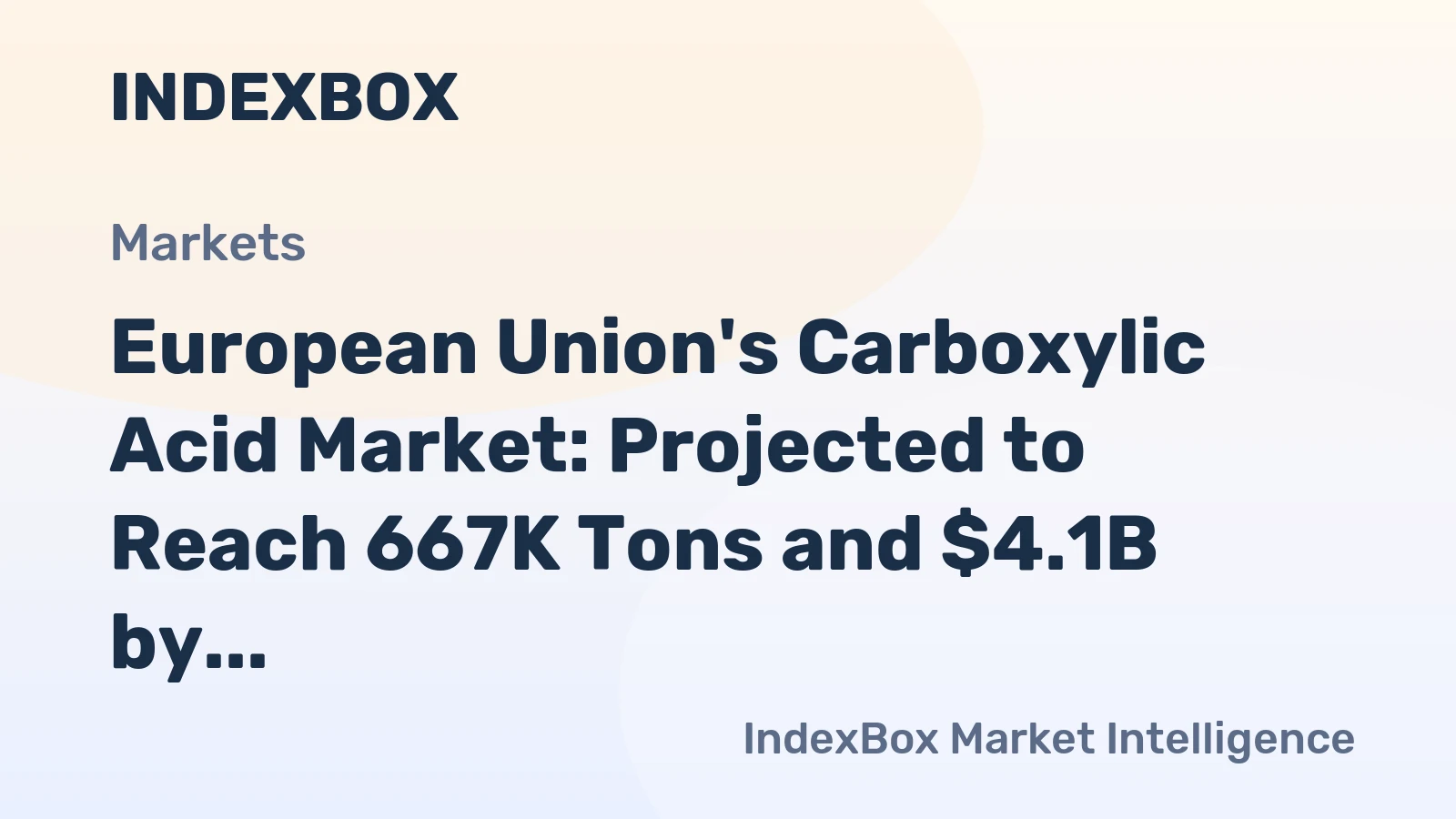 European Union's Carboxylic Acid Market: Projected to Reach 667K Tons and $4.1B by 2035