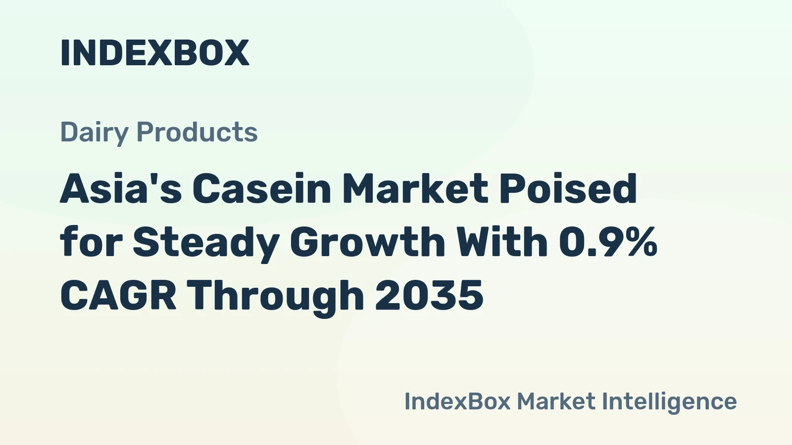 Asia's Casein Market Poised for Steady Growth With 0.9% CAGR Through 2035