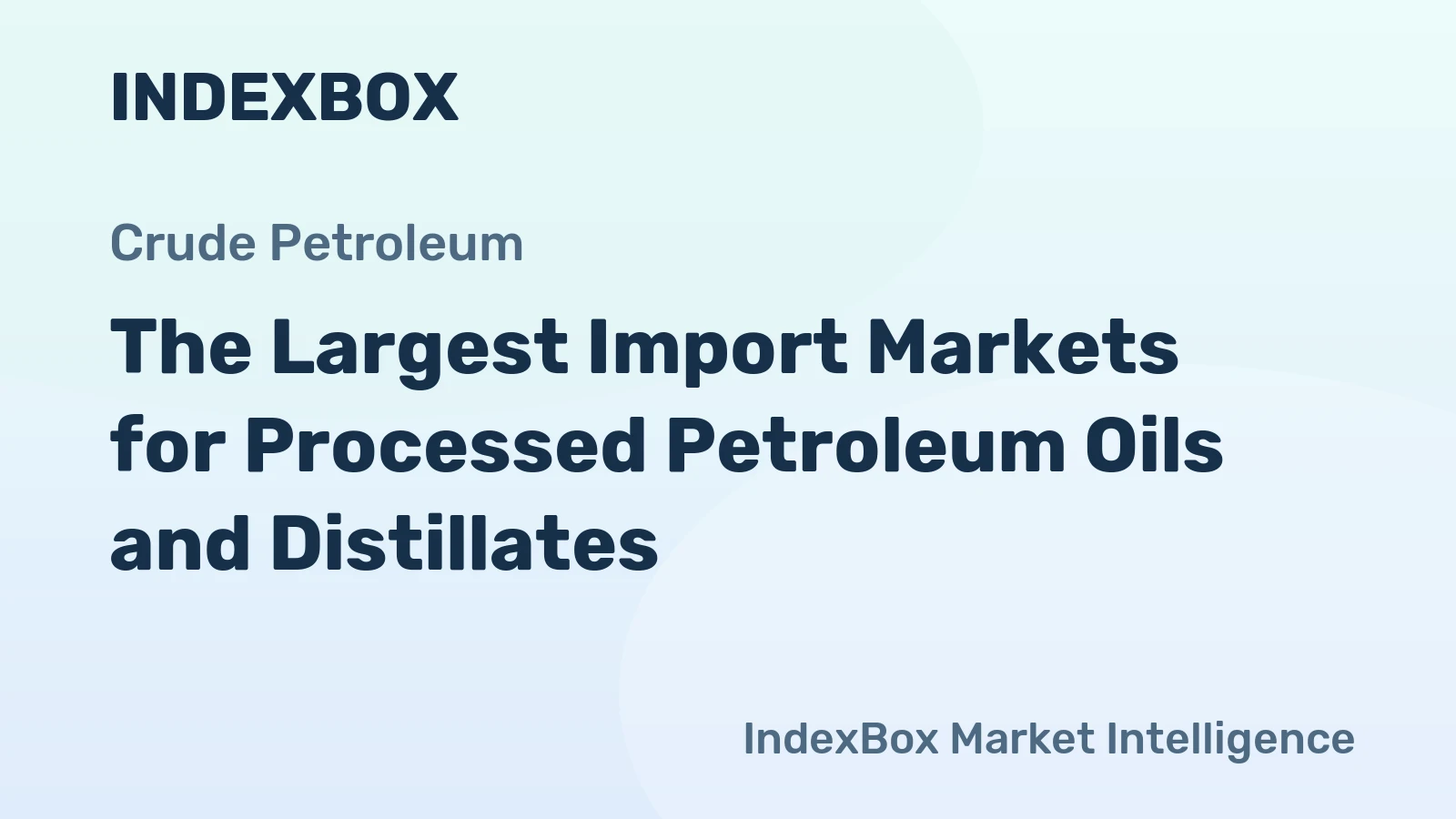 The Largest Import Markets for Processed Petroleum Oils and Distillates
