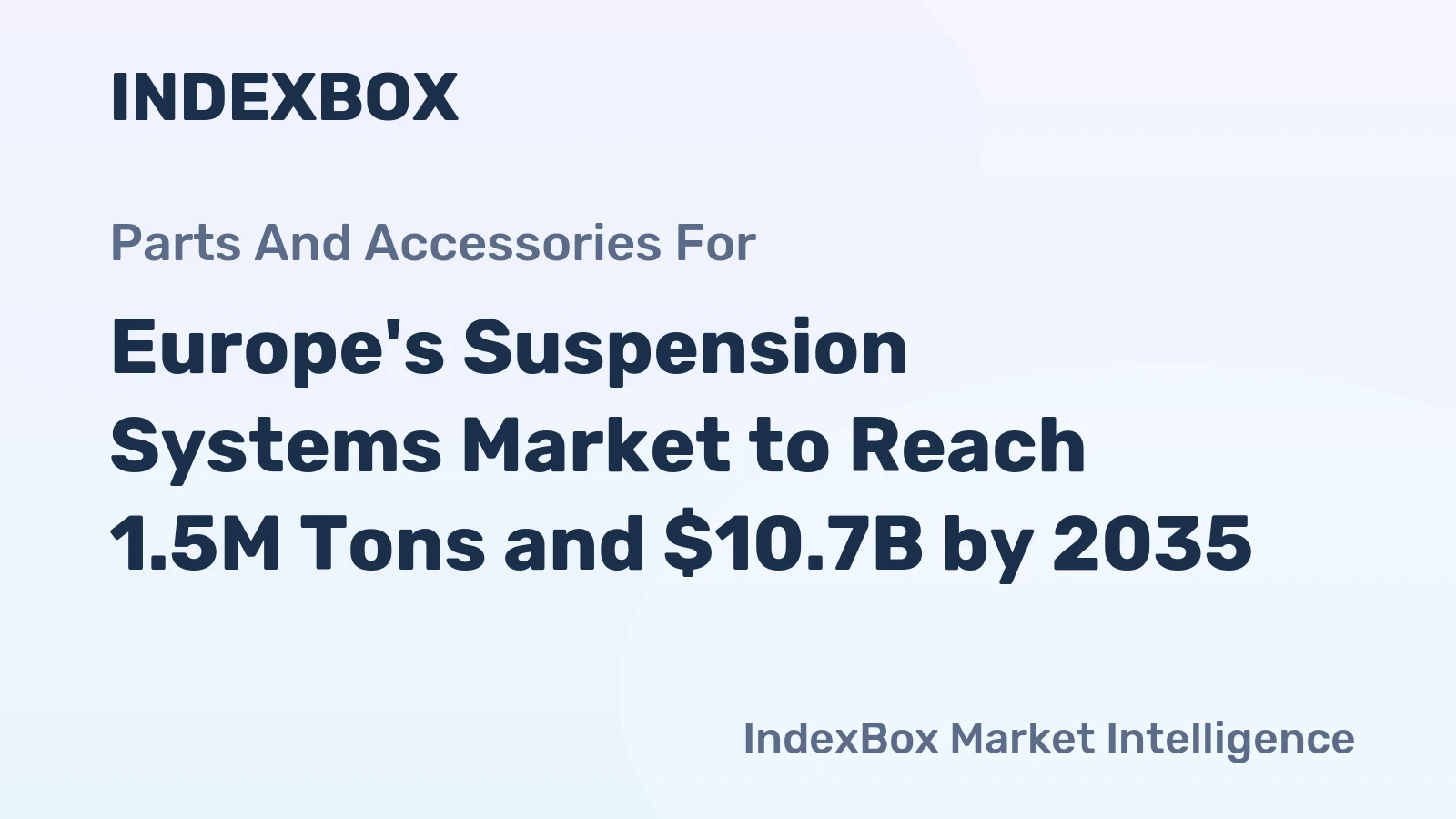 Europe's Suspension Systems Market to Reach 1.5M Tons and $10.7B by 2035