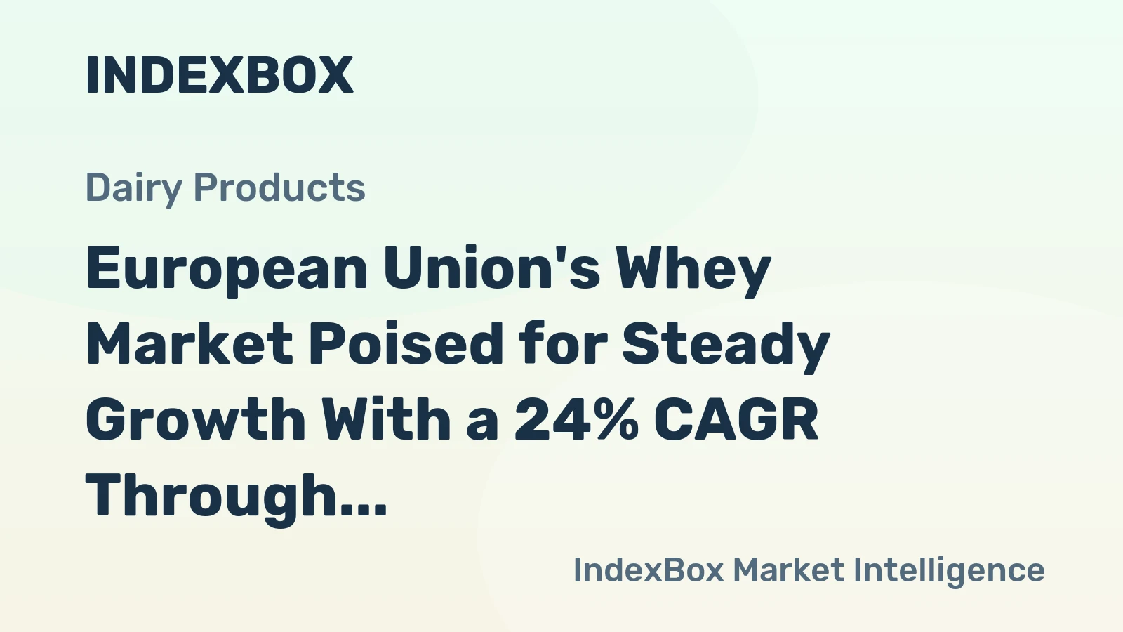 European Union's Whey Market Poised for Steady Growth With a 24% CAGR Through 2035