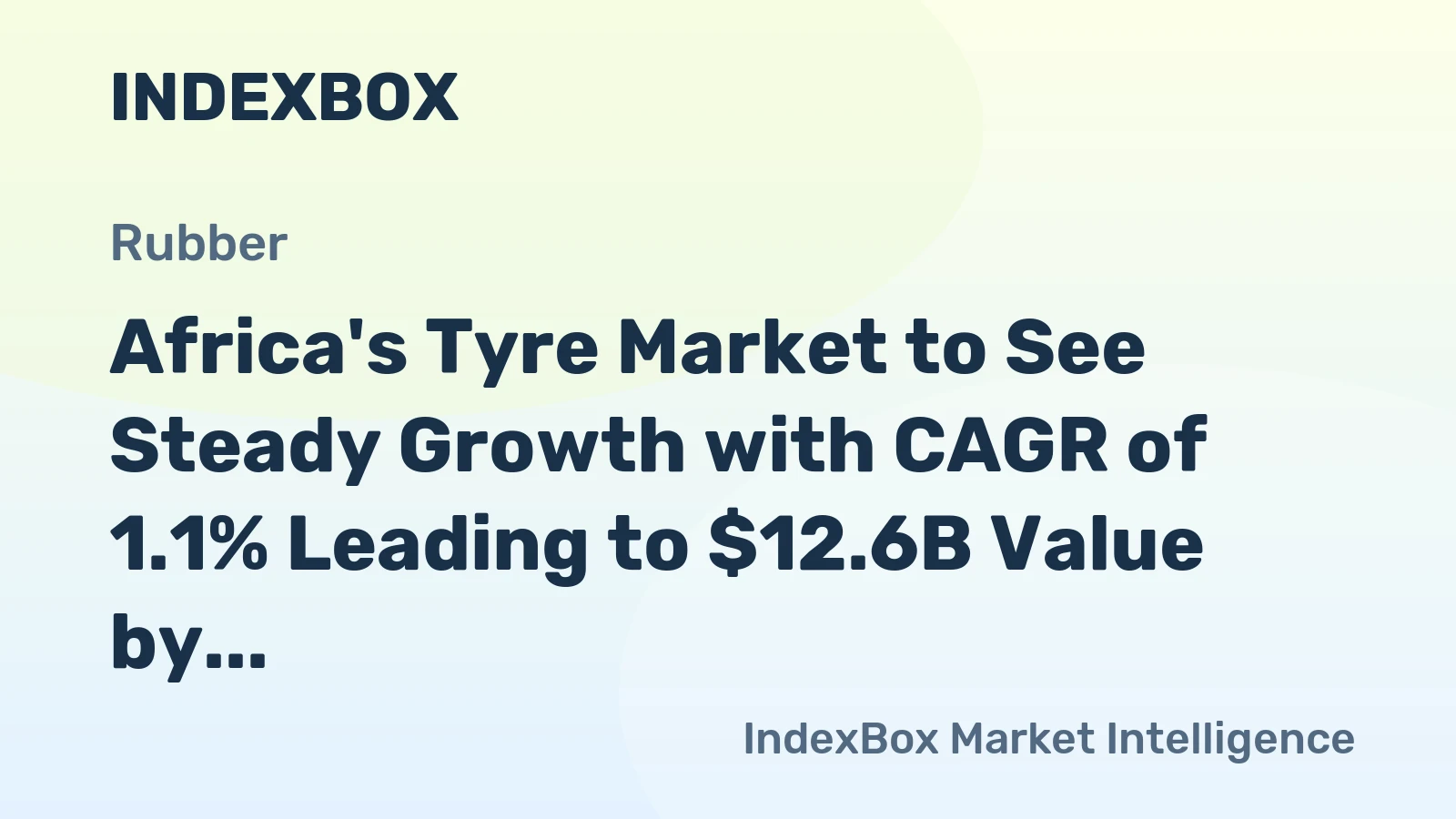 Africa's Tyre Market to See Steady Growth with CAGR of 1.1% Leading to $12.6B Value by 2035