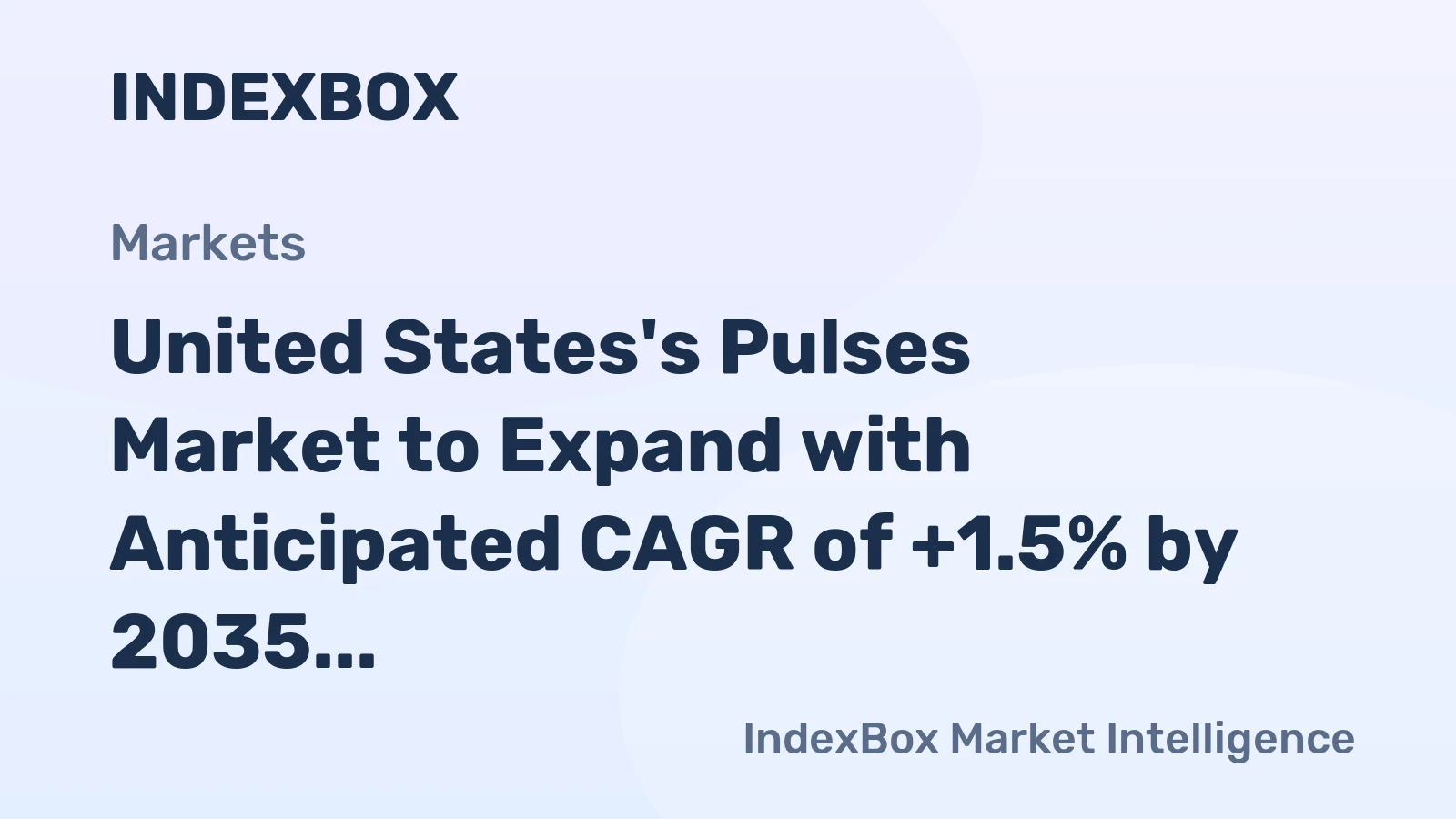 United States's Pulses Market to Expand with Anticipated CAGR of +1.5% by 2035