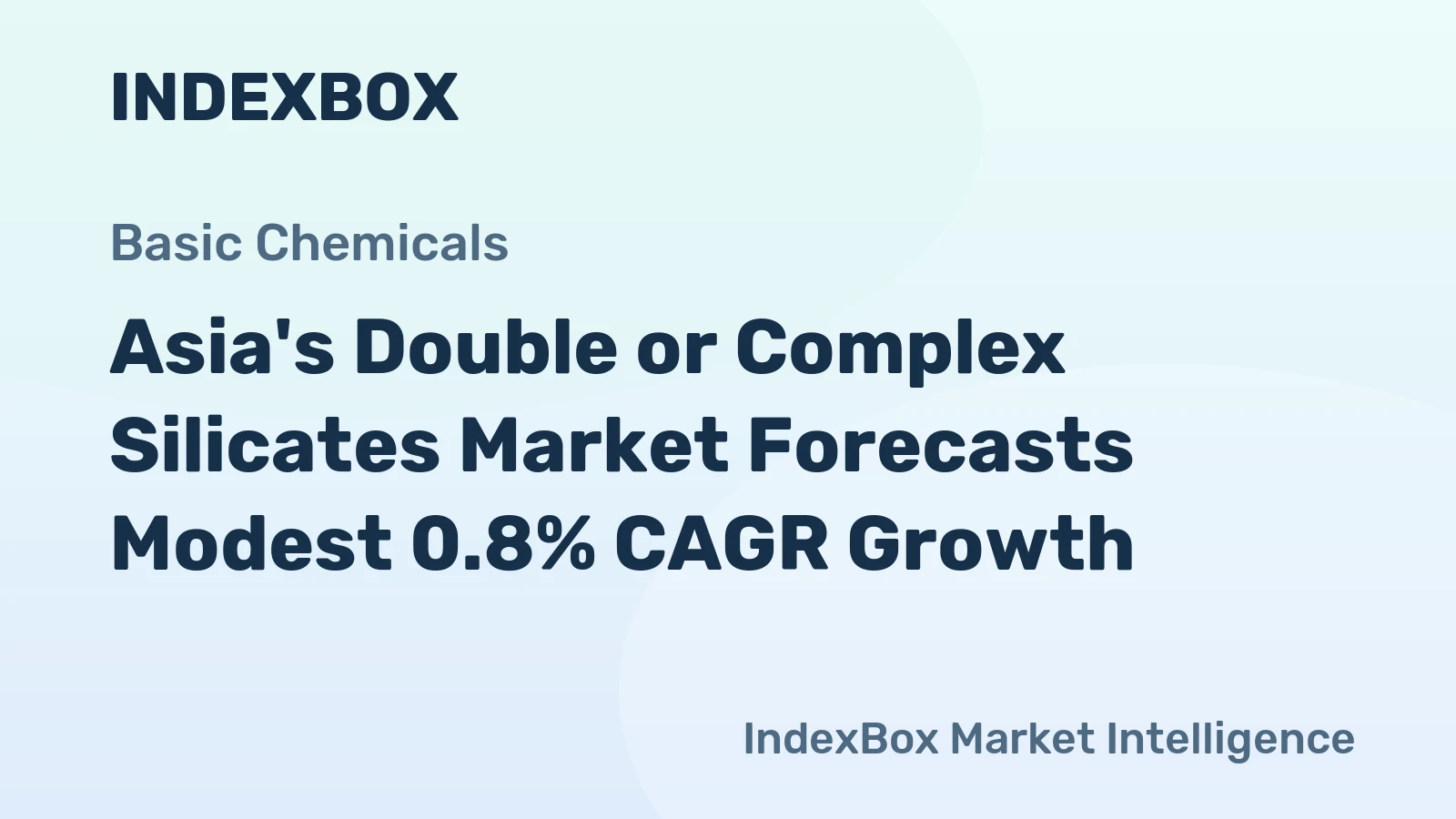 Asia's Double or Complex Silicates Market Forecasts Modest 0.8% CAGR Growth