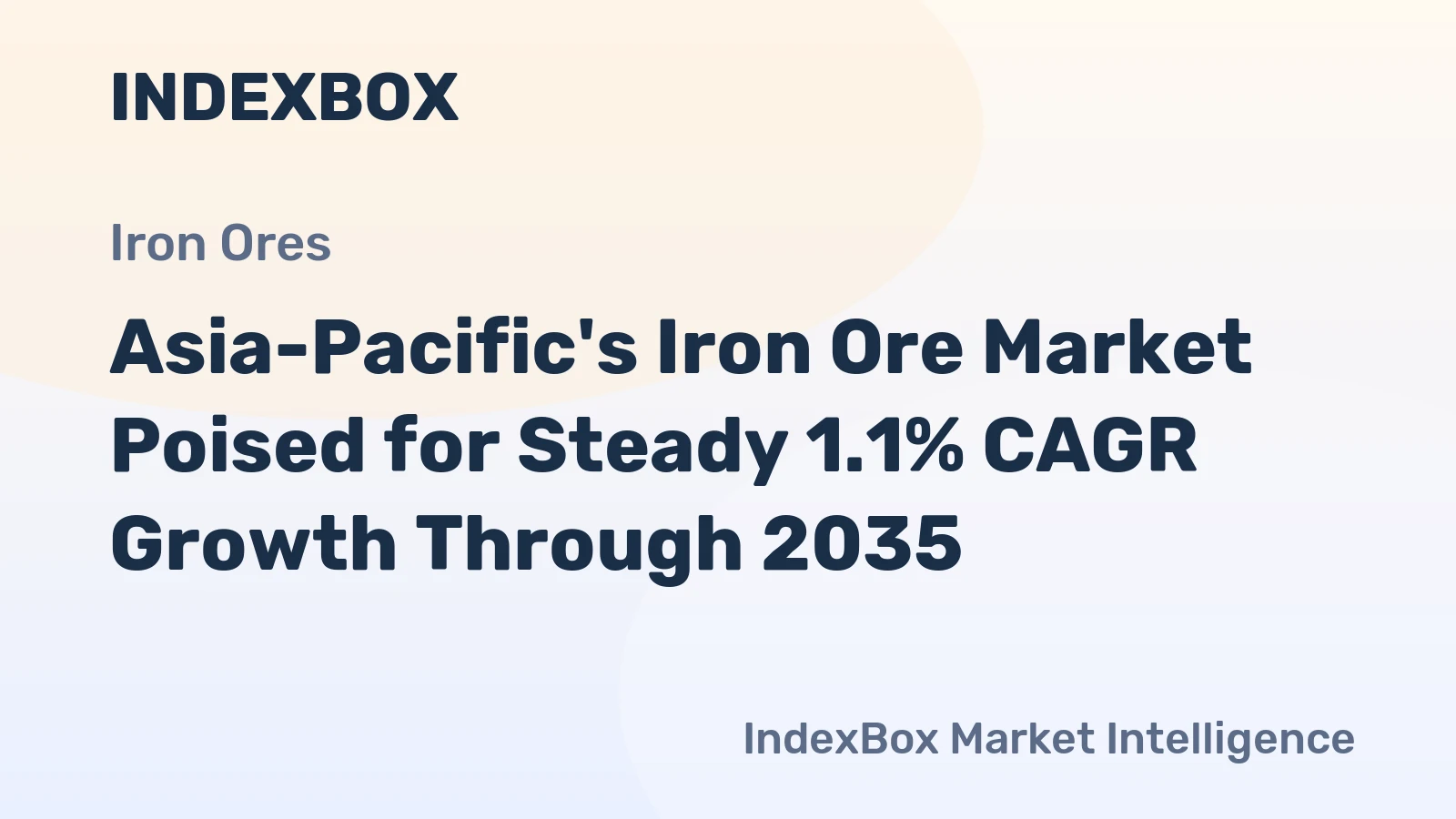Asia-Pacific's Iron Ore Market Poised for Steady 1.1% CAGR Growth Through 2035