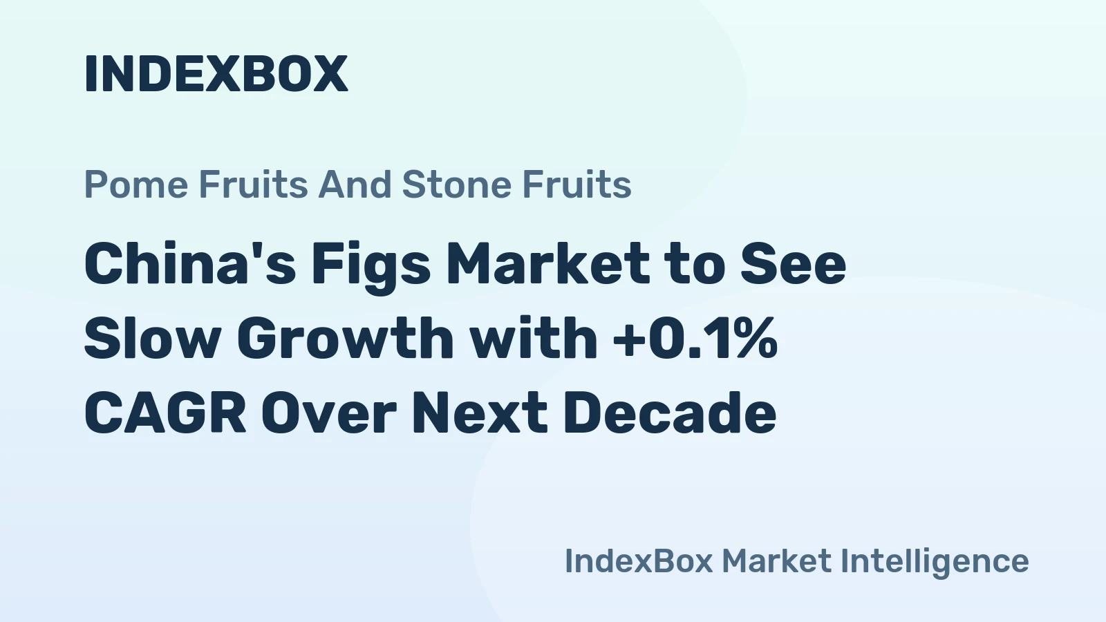 China's Figs Market to See Slow Growth with +0.1% CAGR Over Next Decade