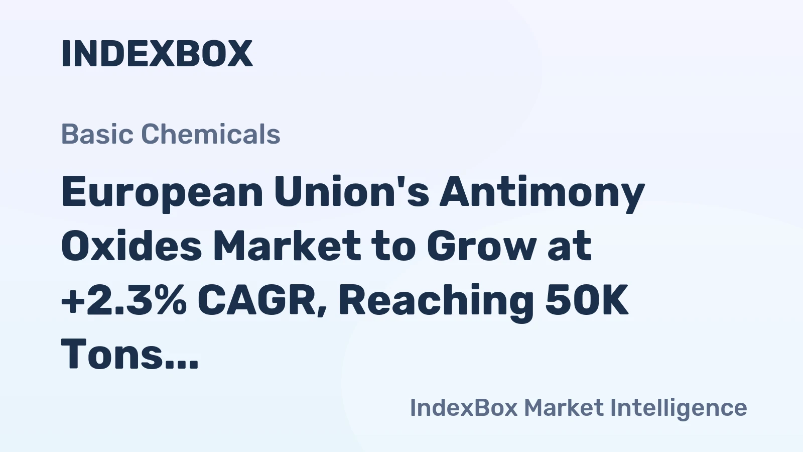 European Union's Antimony Oxides Market to Grow at +2.3% CAGR, Reaching 50K Tons by 2035