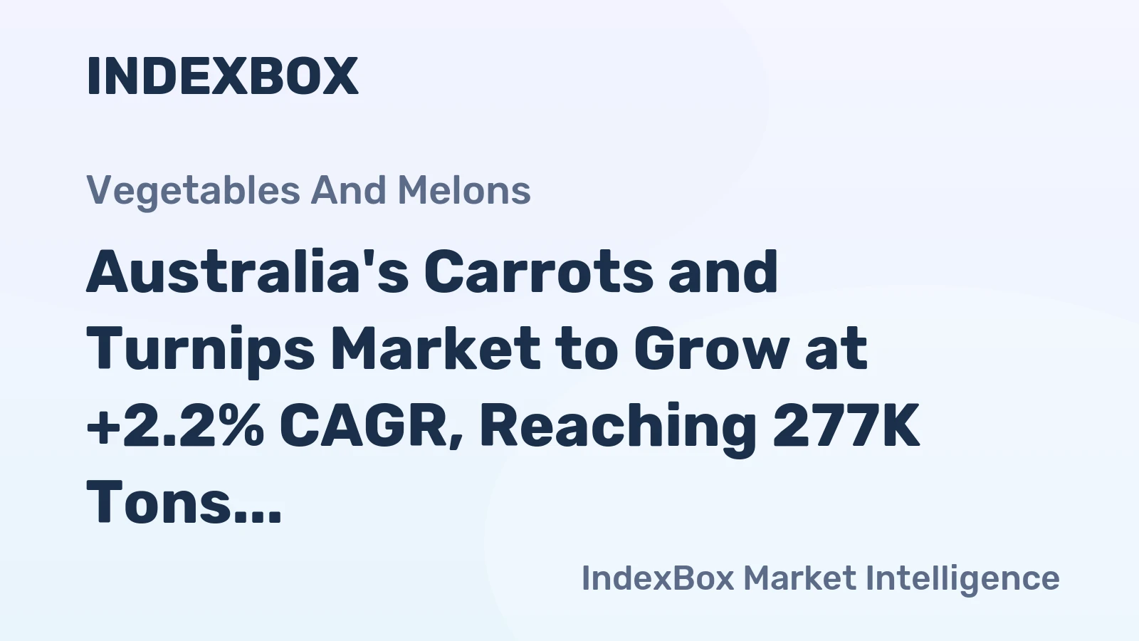 Australia's Carrots and Turnips Market to Grow at +2.2% CAGR, Reaching 277K Tons by 2035