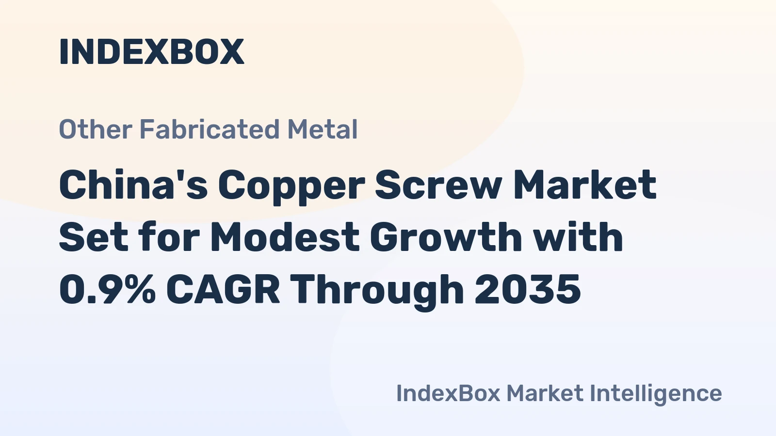 China's Copper Screw Market Set for Modest Growth with 0.9% CAGR Through 2035