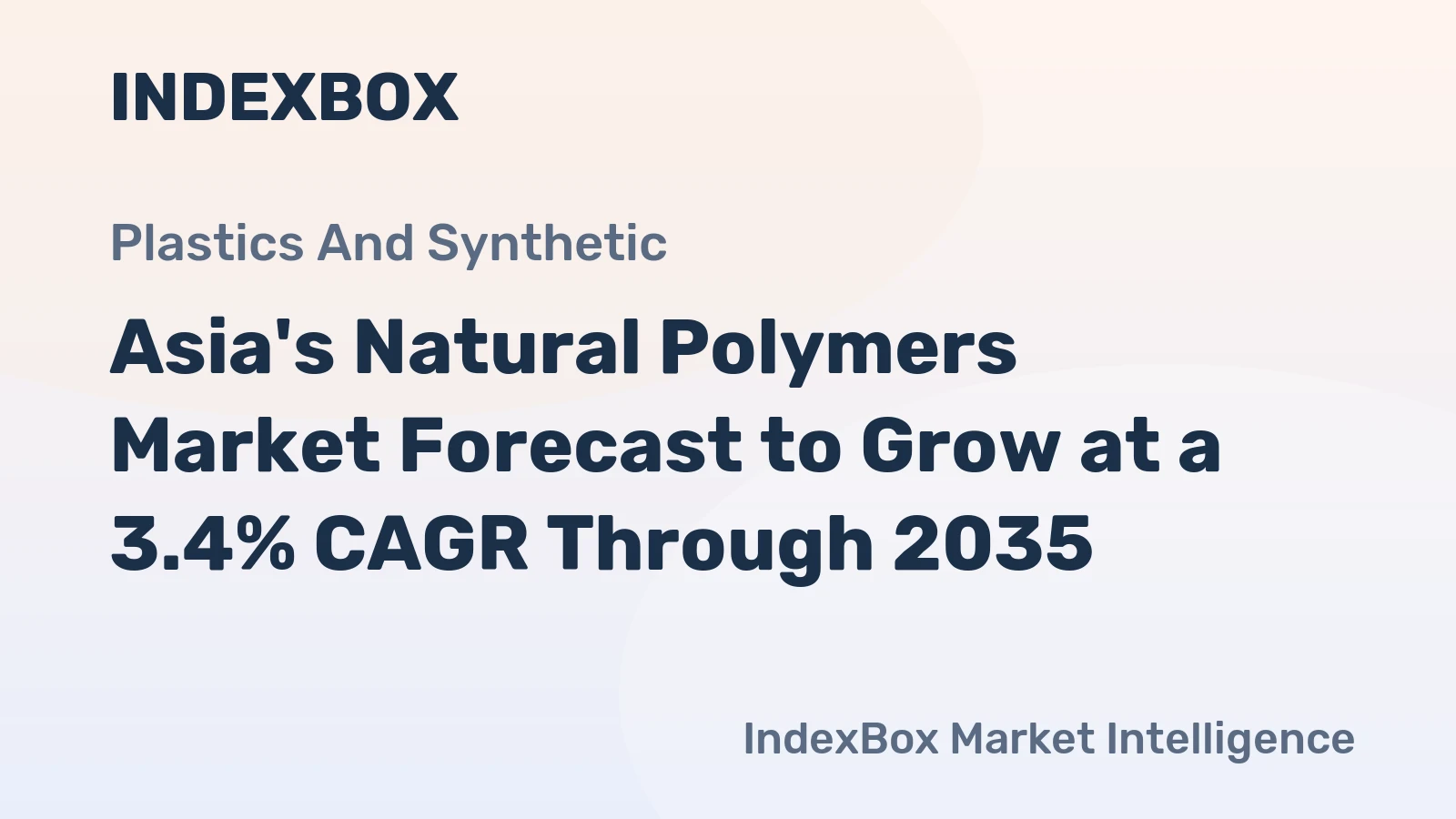 Asia's Natural Polymers Market Forecast to Grow at a 3.4% CAGR Through 2035