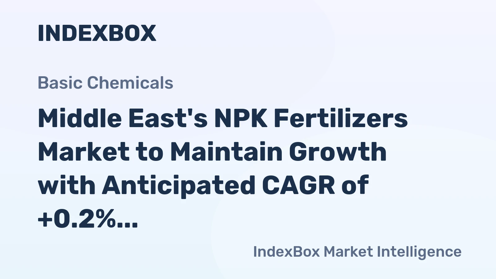 Middle East's NPK Fertilizers Market to Maintain Growth with Anticipated CAGR of +0.2% through 2035
