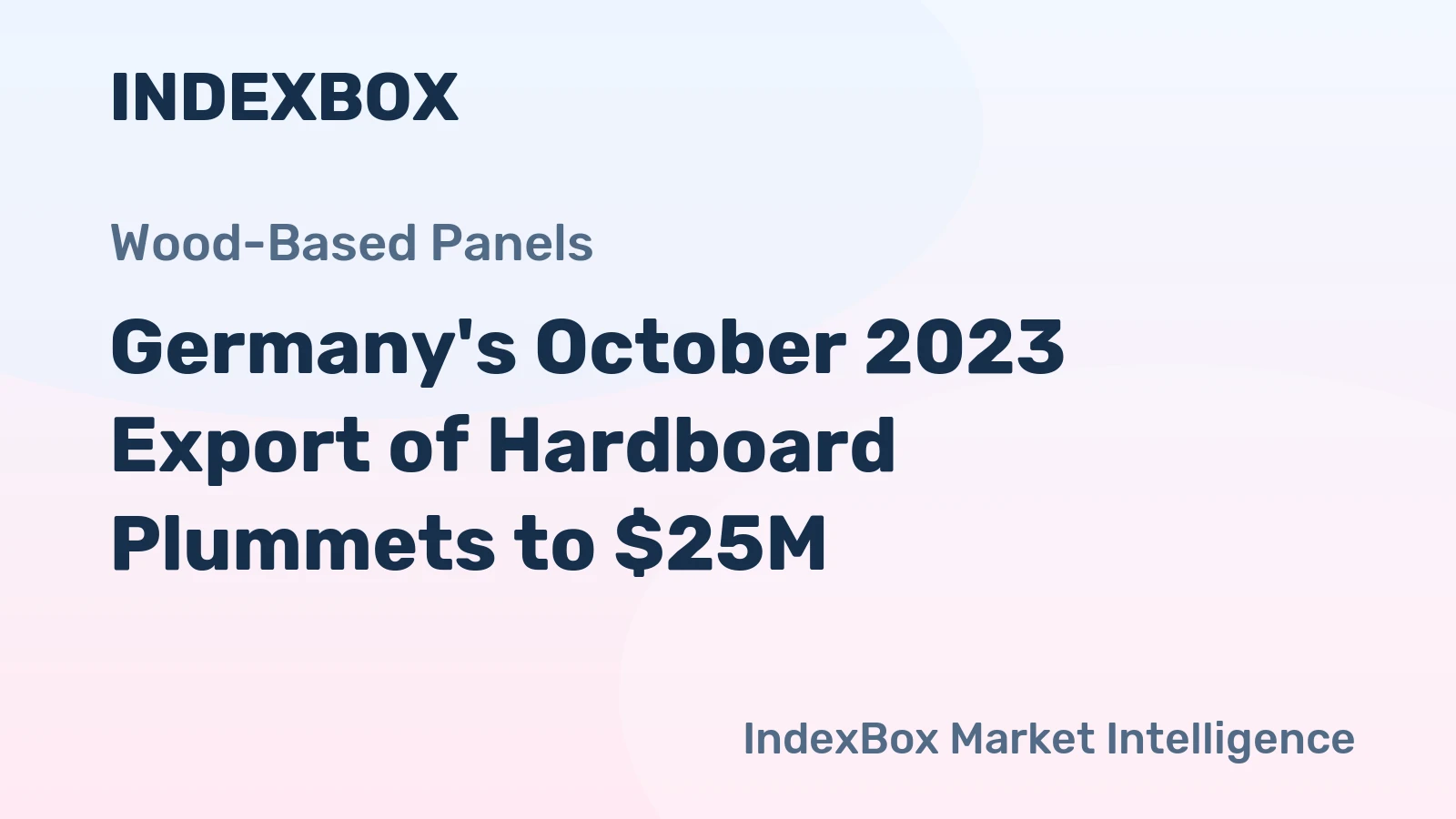 Germany's October 2023 Export of Hardboard Plummets to $25M