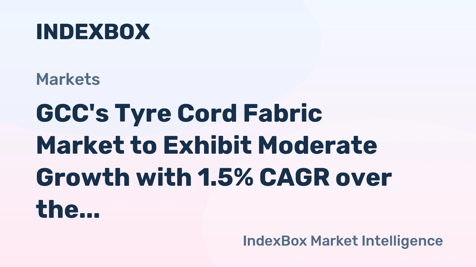 GCC's Tyre Cord Fabric Market to Exhibit Moderate Growth with 1.5% CAGR over the Next Decade