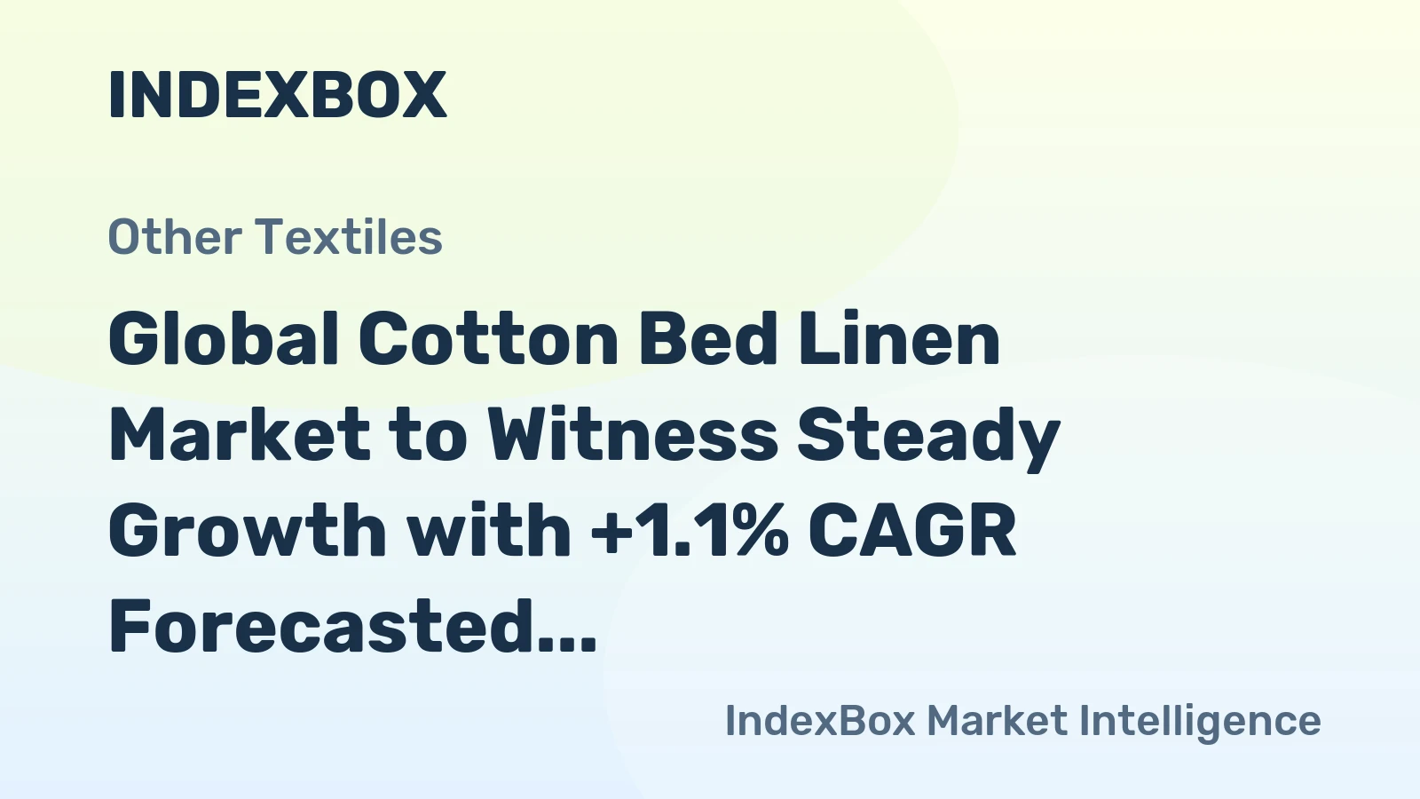 Global Cotton Bed Linen Market to Witness Steady Growth with +1.1% CAGR Forecasted for 2024-2035