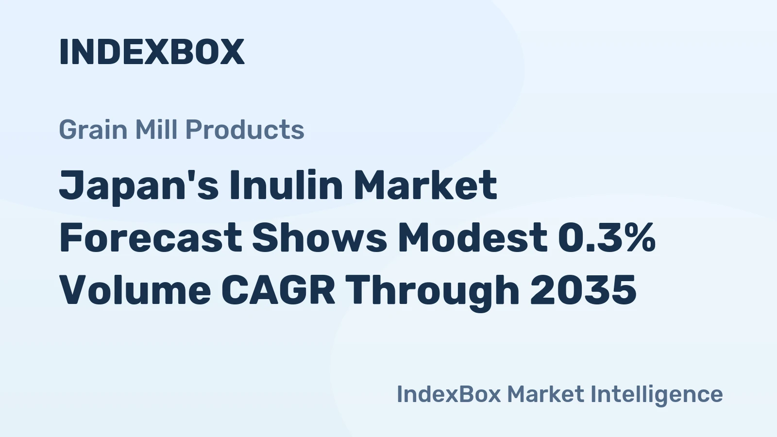 Japan's Inulin Market Forecast Shows Modest 0.3% Volume CAGR Through 2035