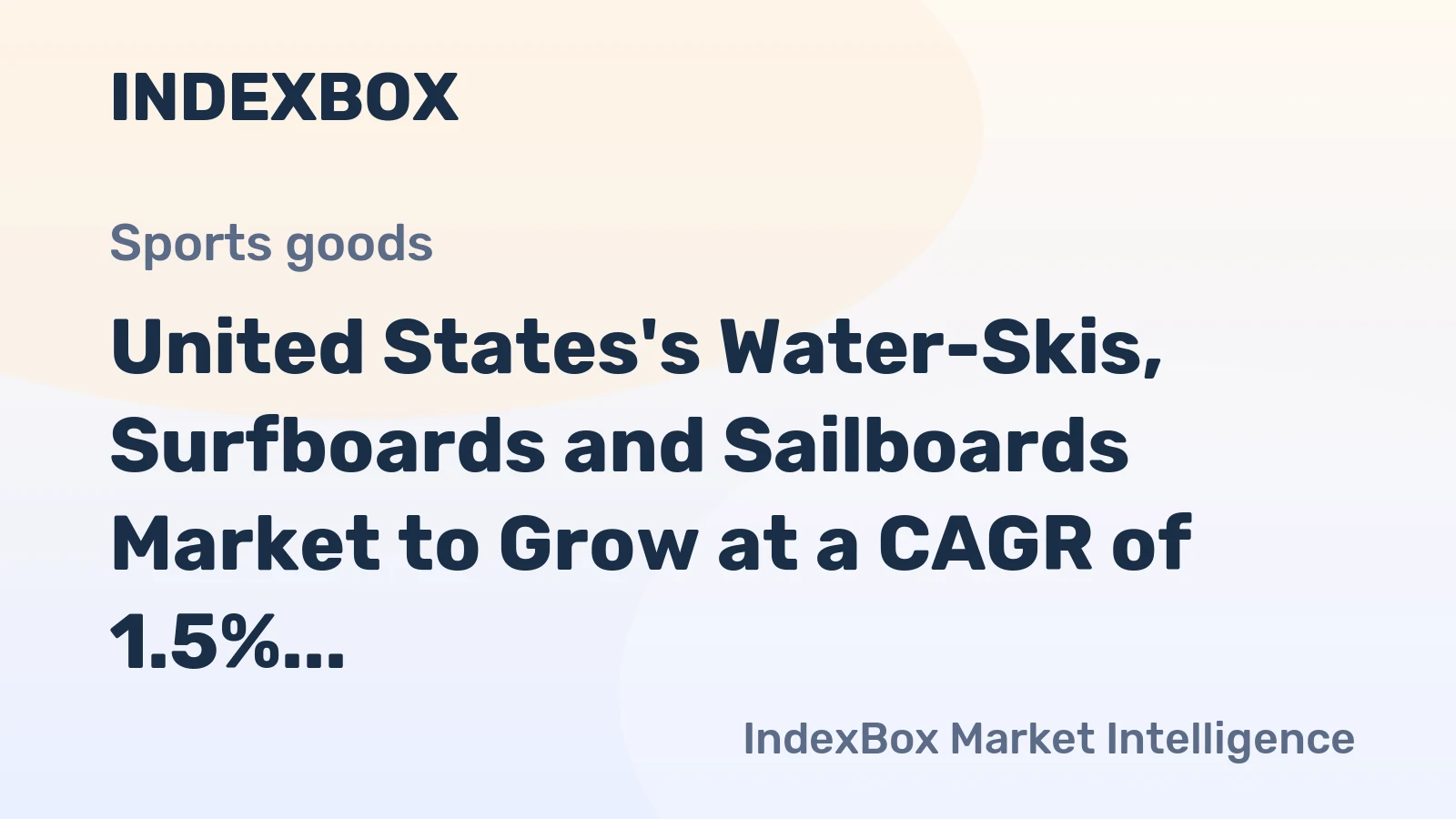 United States's Water-Skis, Surfboards and Sailboards Market to Grow at a CAGR of 1.5% through 2035
