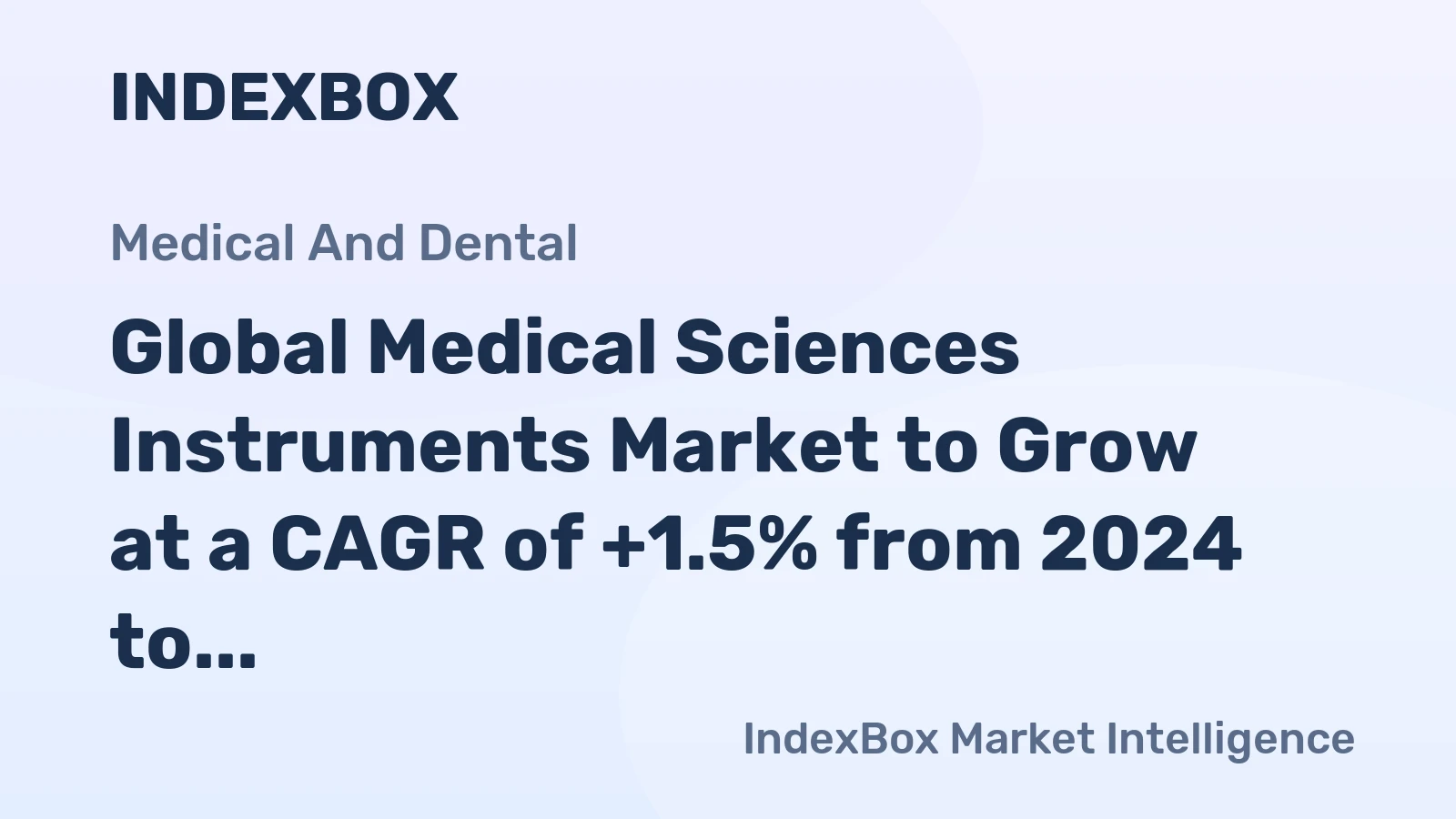 Global Medical Sciences Instruments Market to Grow at a CAGR of +1.5% from 2024 to 2035, Reaching 2.3M Tons