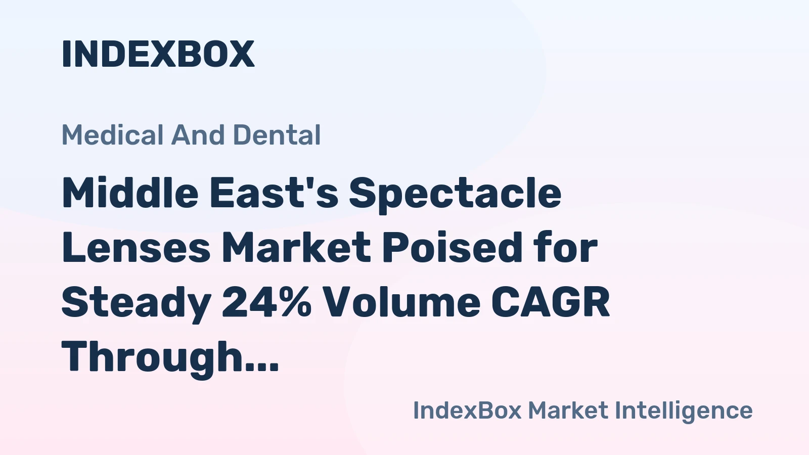 Middle East's Spectacle Lenses Market Poised for Steady 24% Volume CAGR Through 2035