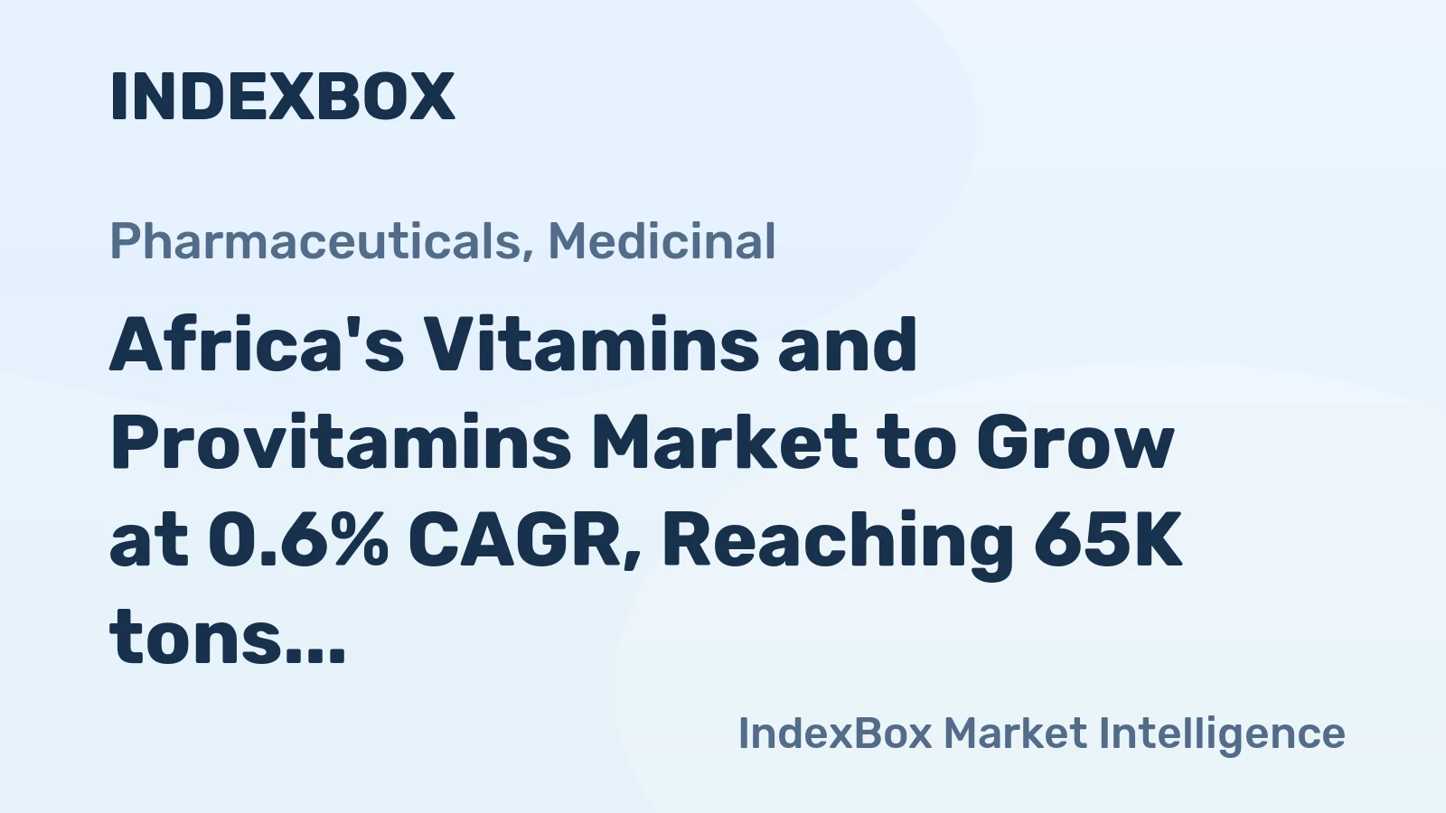 Africa's Vitamins and Provitamins Market to Grow at 0.6% CAGR, Reaching 65K tons by 2035