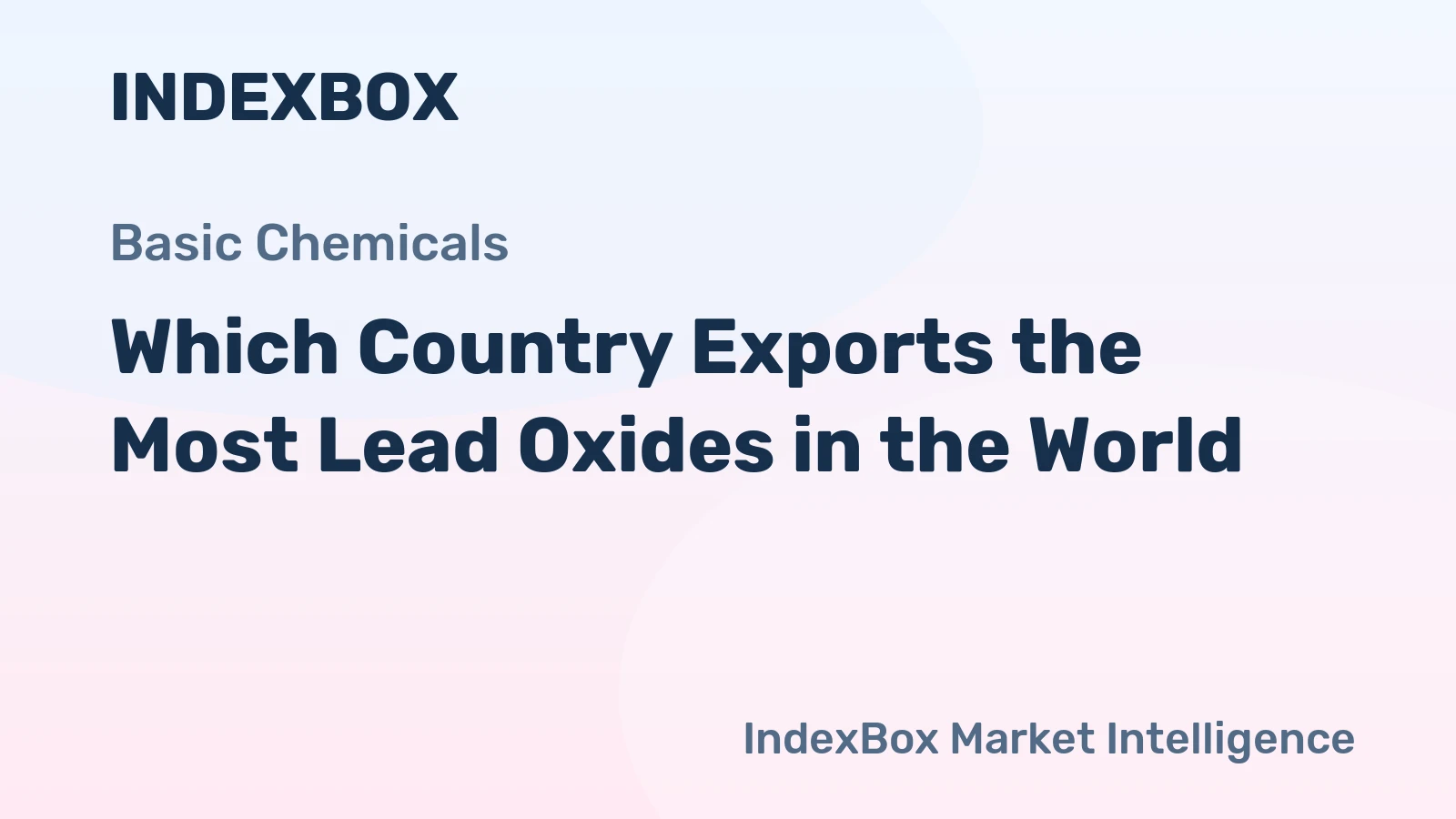 Which Country Exports the Most Lead Oxides in the World?