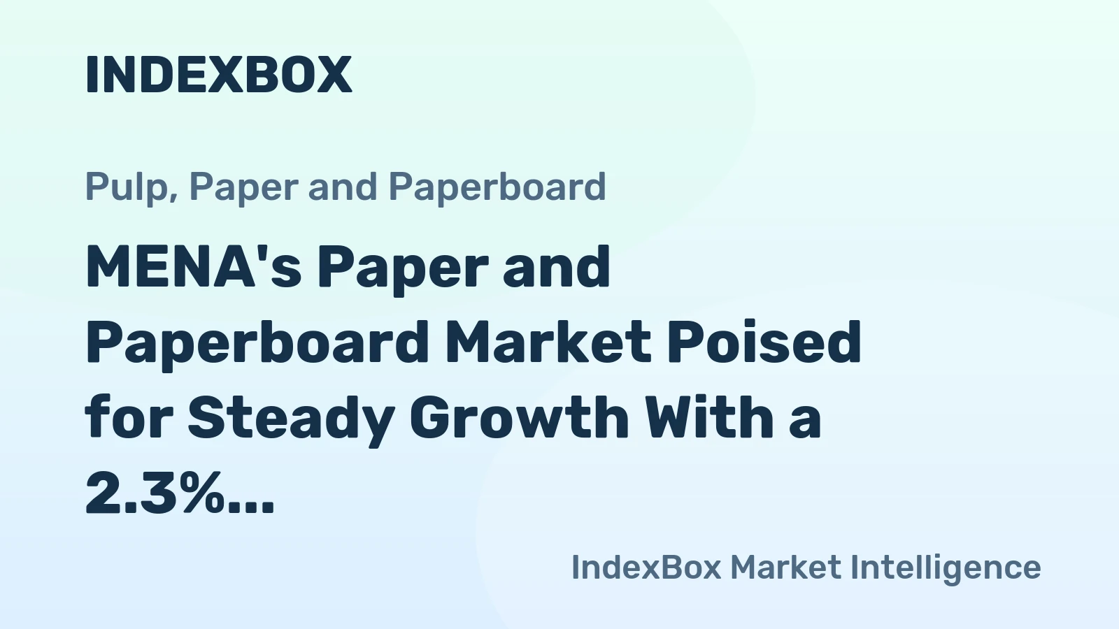 MENA's Paper and Paperboard Market Poised for Steady Growth With a 2.3% CAGR in Value Through 2035