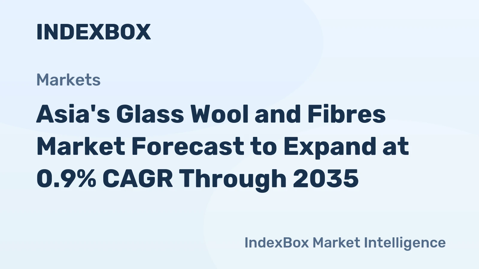 Asia's Glass Wool and Fibres Market Forecast to Expand at 0.9% CAGR Through 2035
