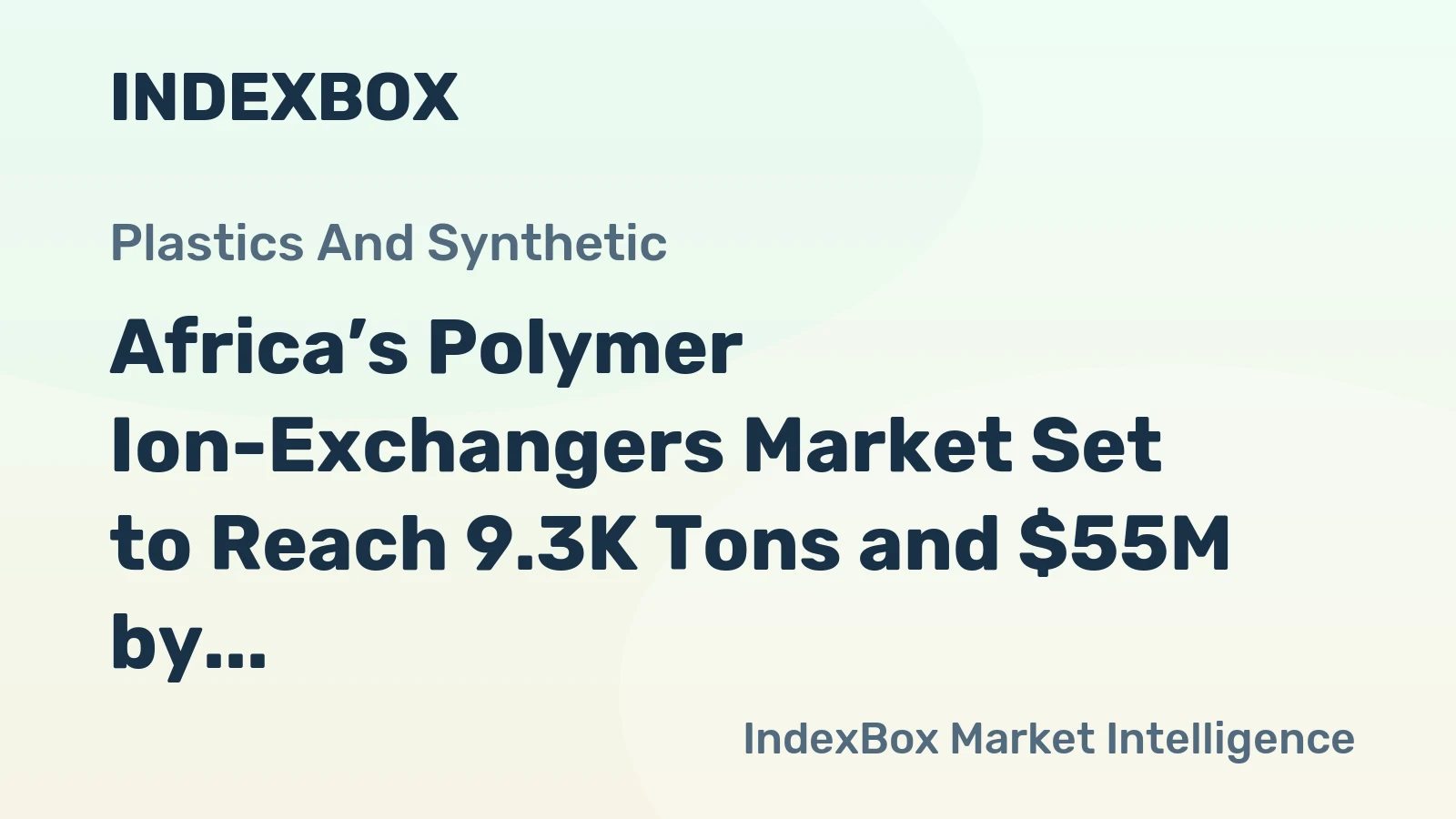 Africa’s Polymer Ion-Exchangers Market Set to Reach 9.3K Tons and $55M by 2035