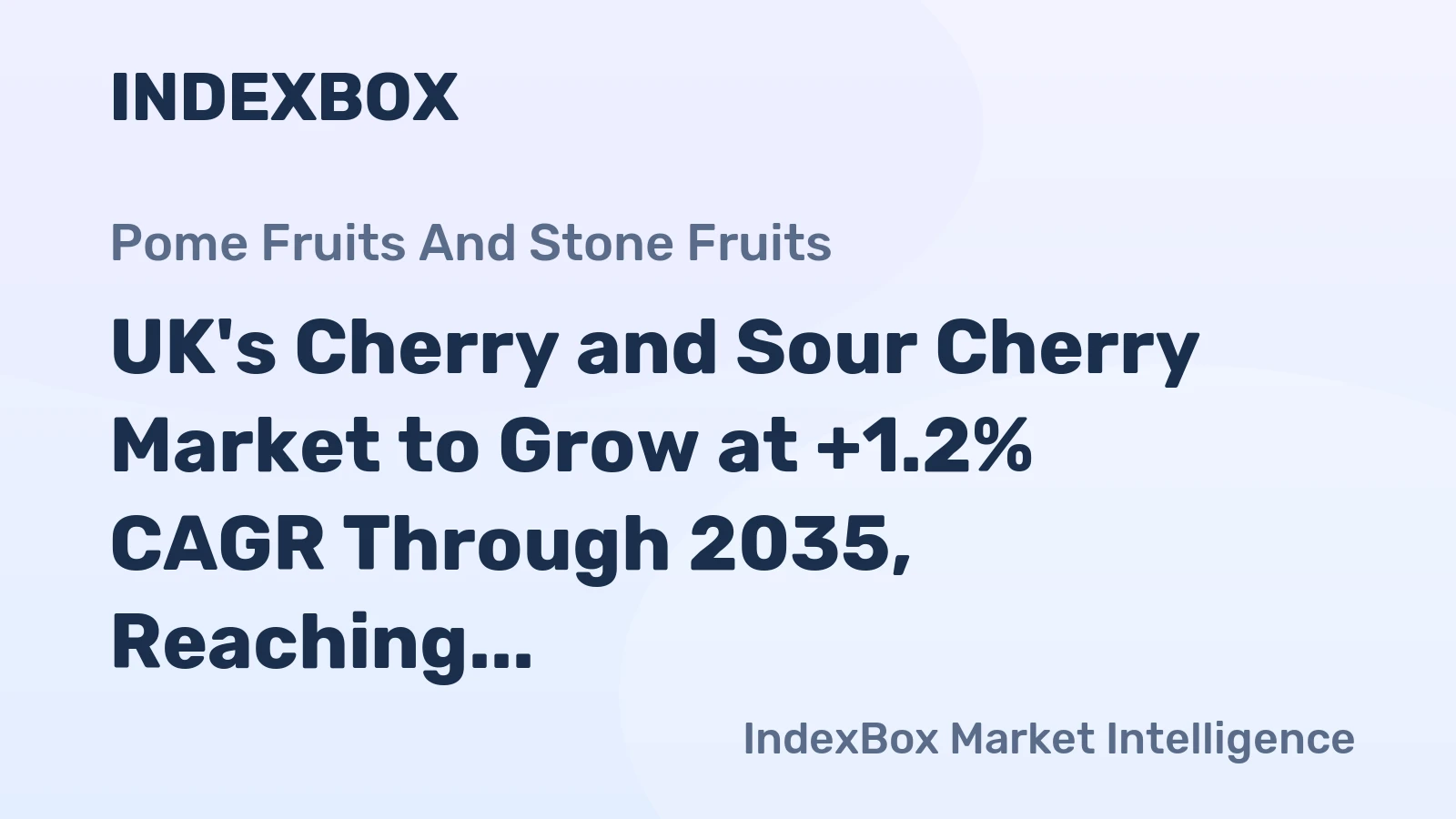 UK's Cherry and Sour Cherry Market to Grow at +1.2% CAGR Through 2035, Reaching $101M Value