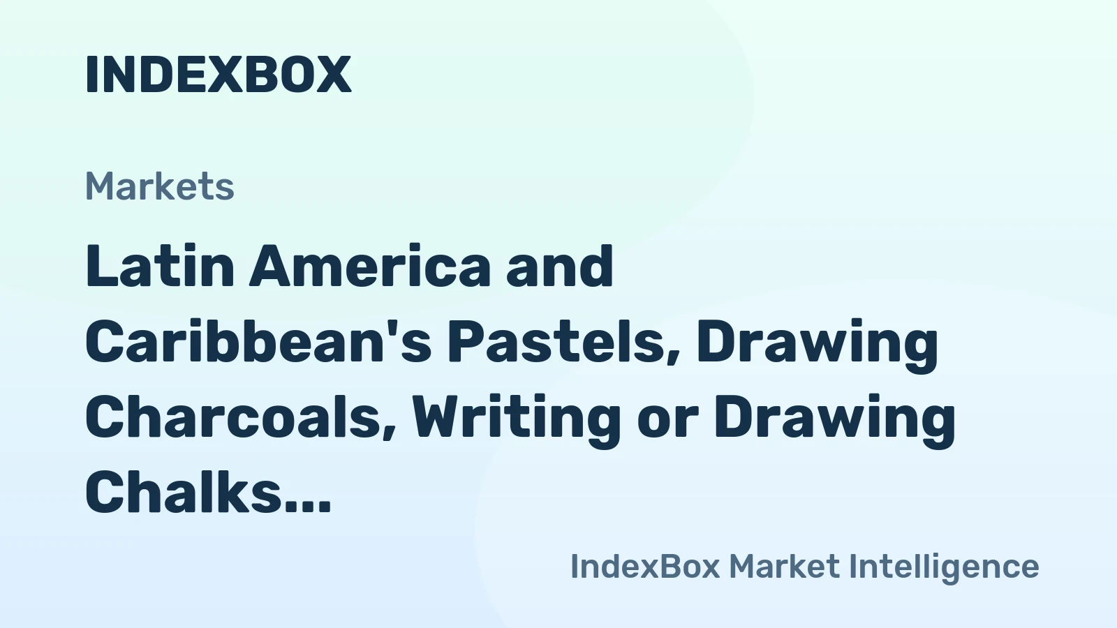 Latin America and Caribbean's Pastels, Drawing Charcoals, Writing or Drawing Chalks Market Set to Grow with Market Volume Reaching 15K Tons and Market Value of $57M by 2035