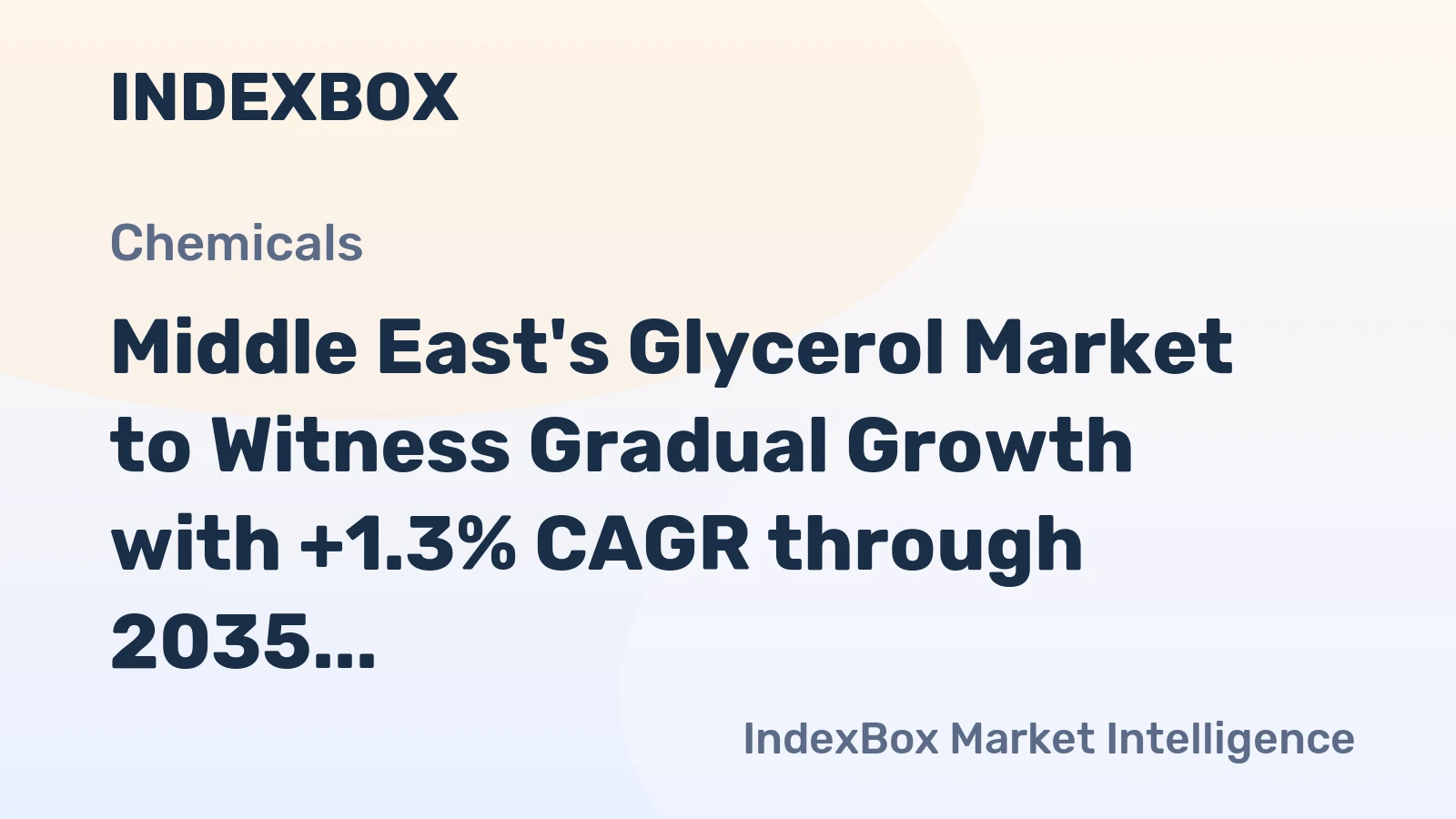 Middle East's Glycerol Market to Witness Gradual Growth with +1.3% CAGR through 2035