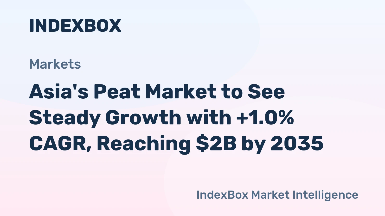 Asia's Peat Market to See Steady Growth with +1.0% CAGR, Reaching $2B by 2035