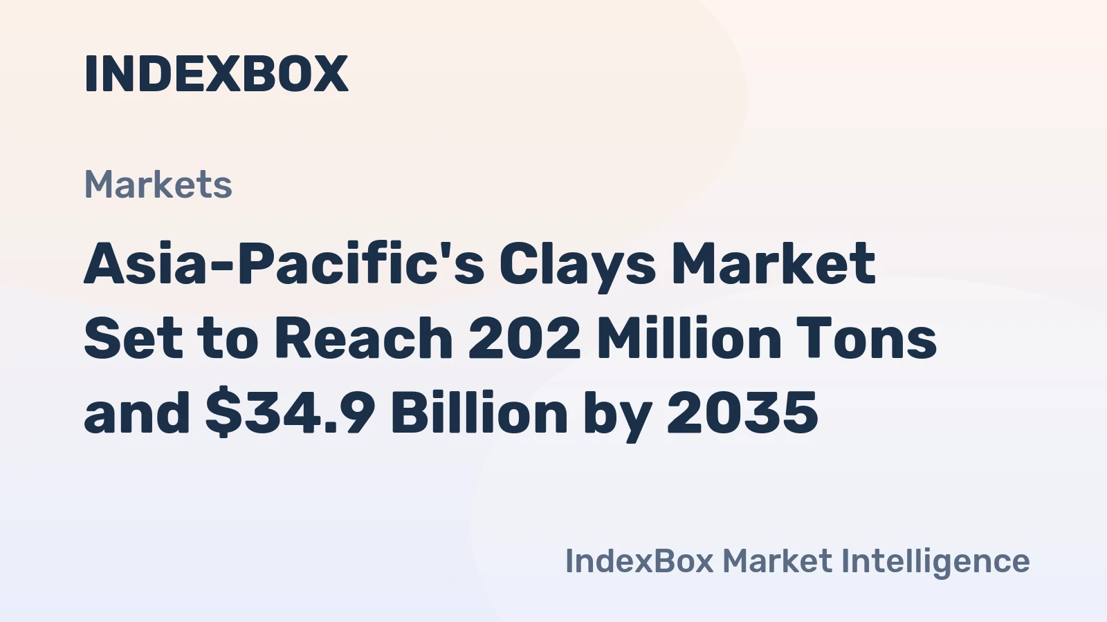 Asia-Pacific's Clays Market Set to Reach 202 Million Tons and $34.9 Billion by 2035
