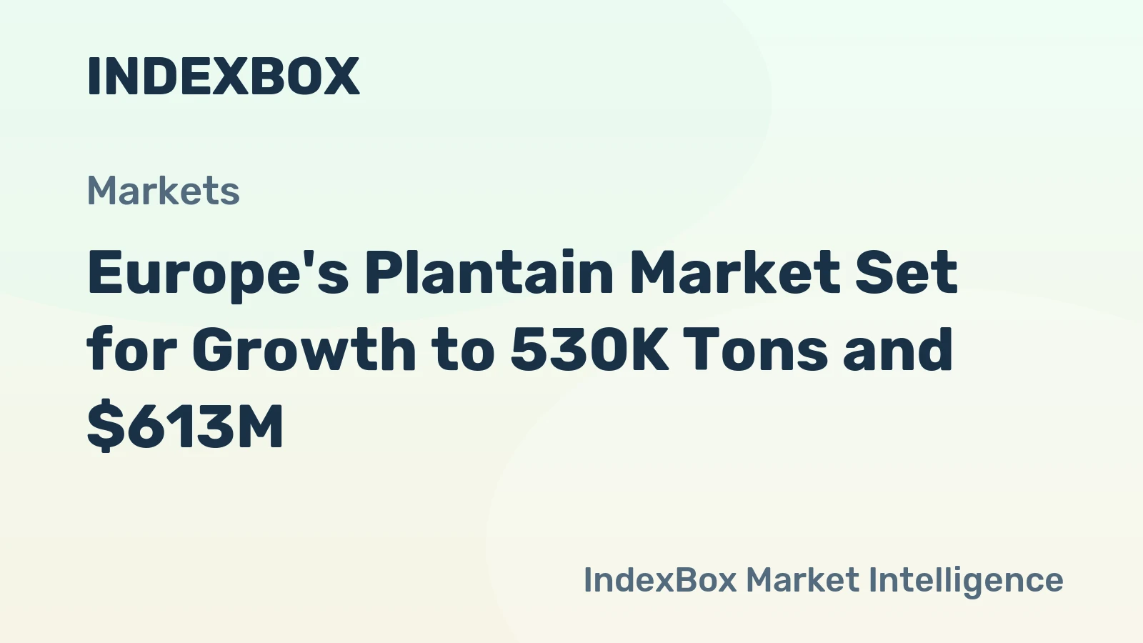Europe's Plantain Market Set for Growth to 530K Tons and $613M