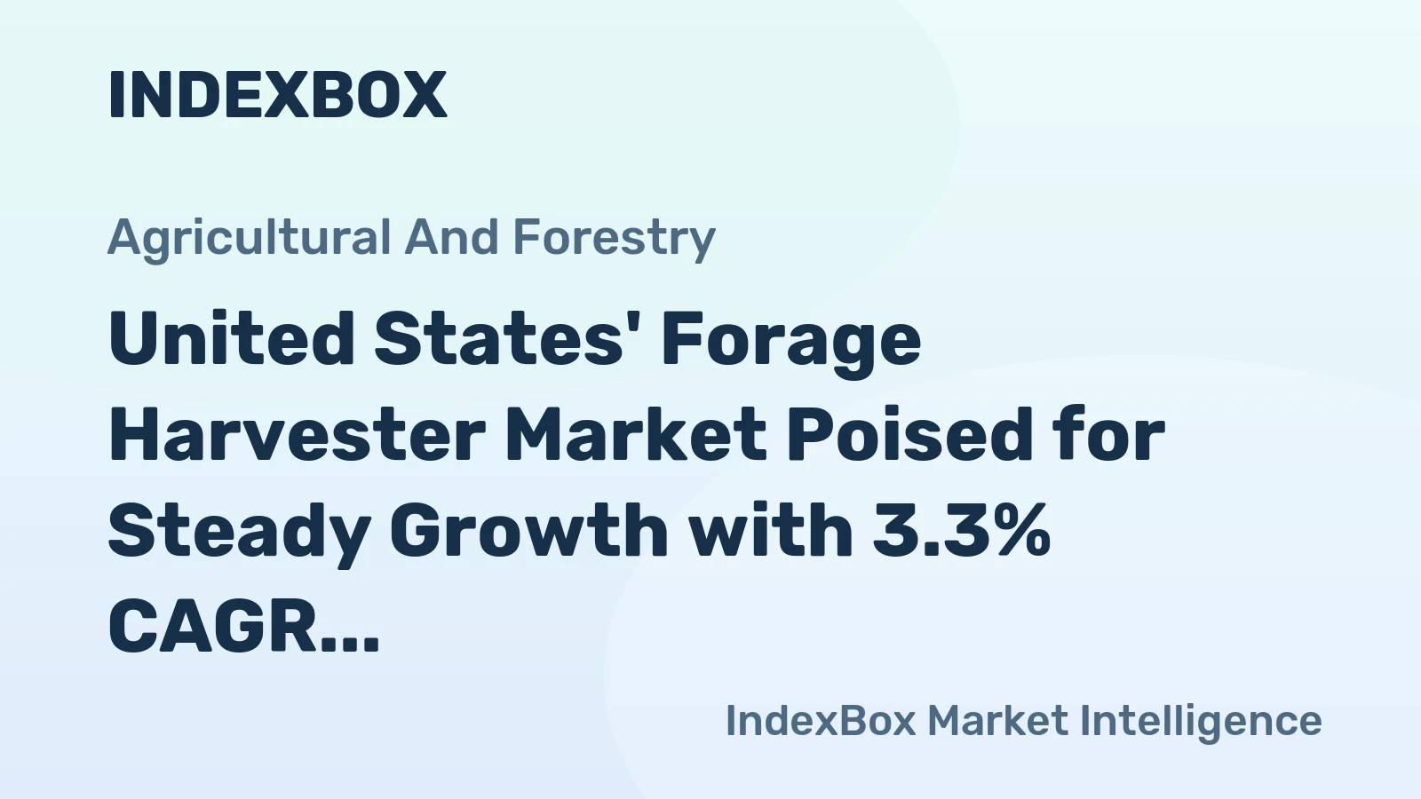 United States' Forage Harvester Market Poised for Steady Growth with 3.3% CAGR in Value Through 2035
