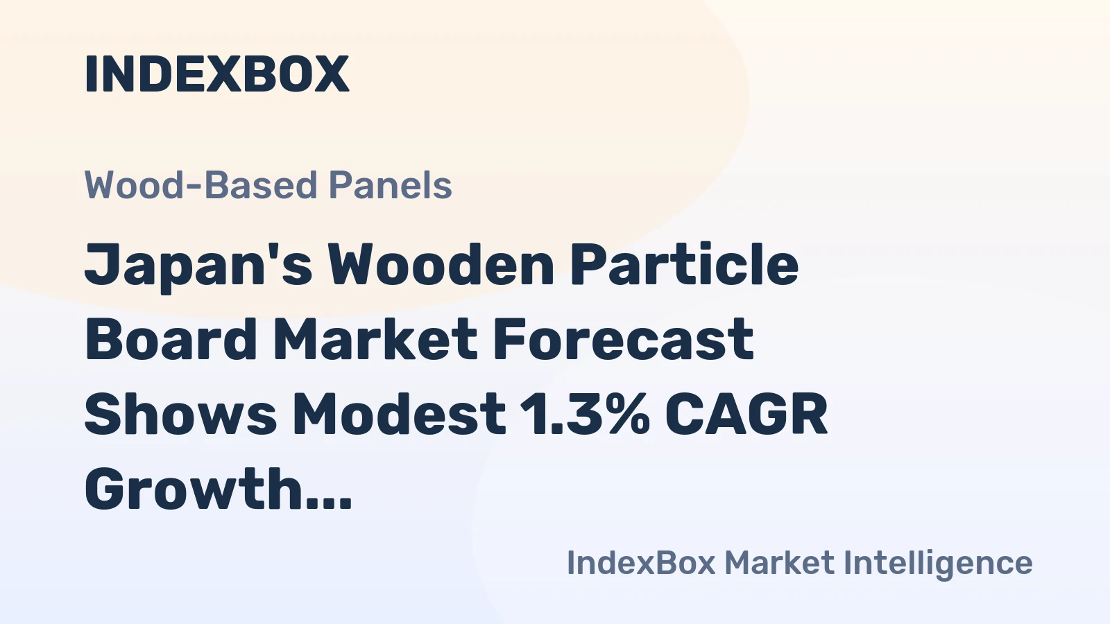 Japan's Wooden Particle Board Market Forecast Shows Modest 1.3% CAGR Growth Through 2035