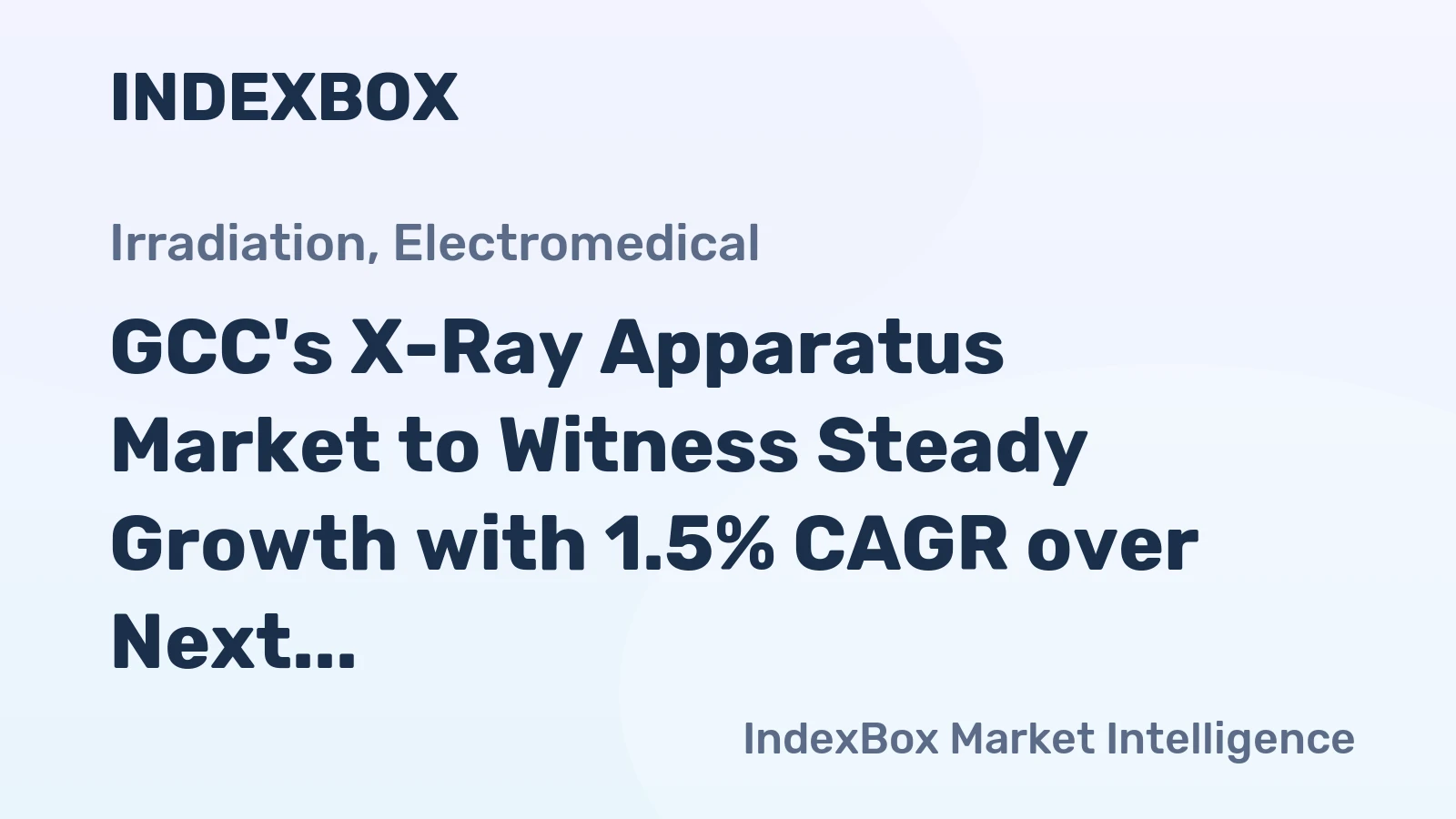 GCC's X-Ray Apparatus Market to Witness Steady Growth with 1.5% CAGR over Next Decade, Reaching $85M by 2035